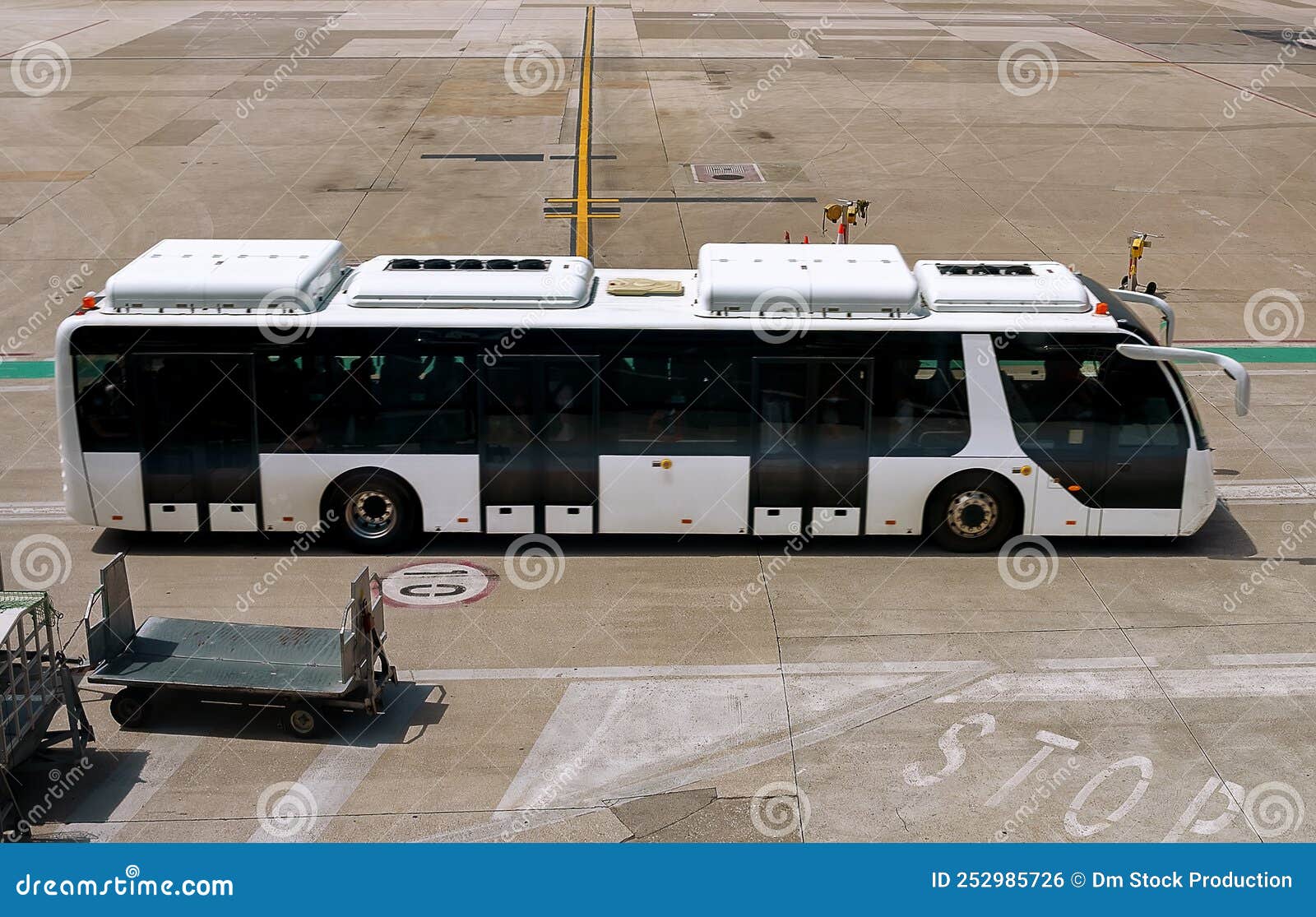 Airport shuttle bus stock photo. Image of asphalt, journey - 252985726