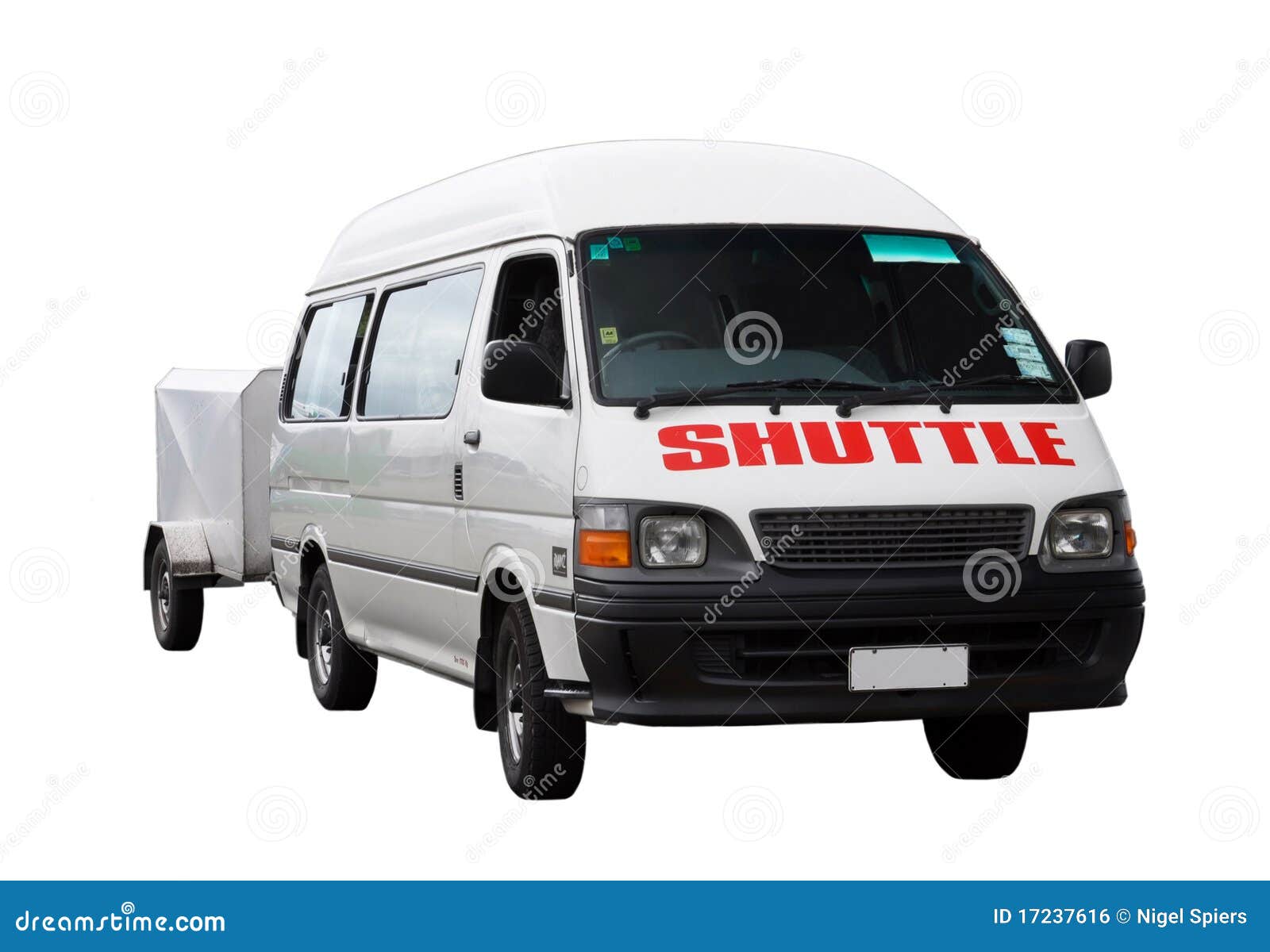 Airport Shuttle Van Isolated on White Background Stock Photo - Image of ...