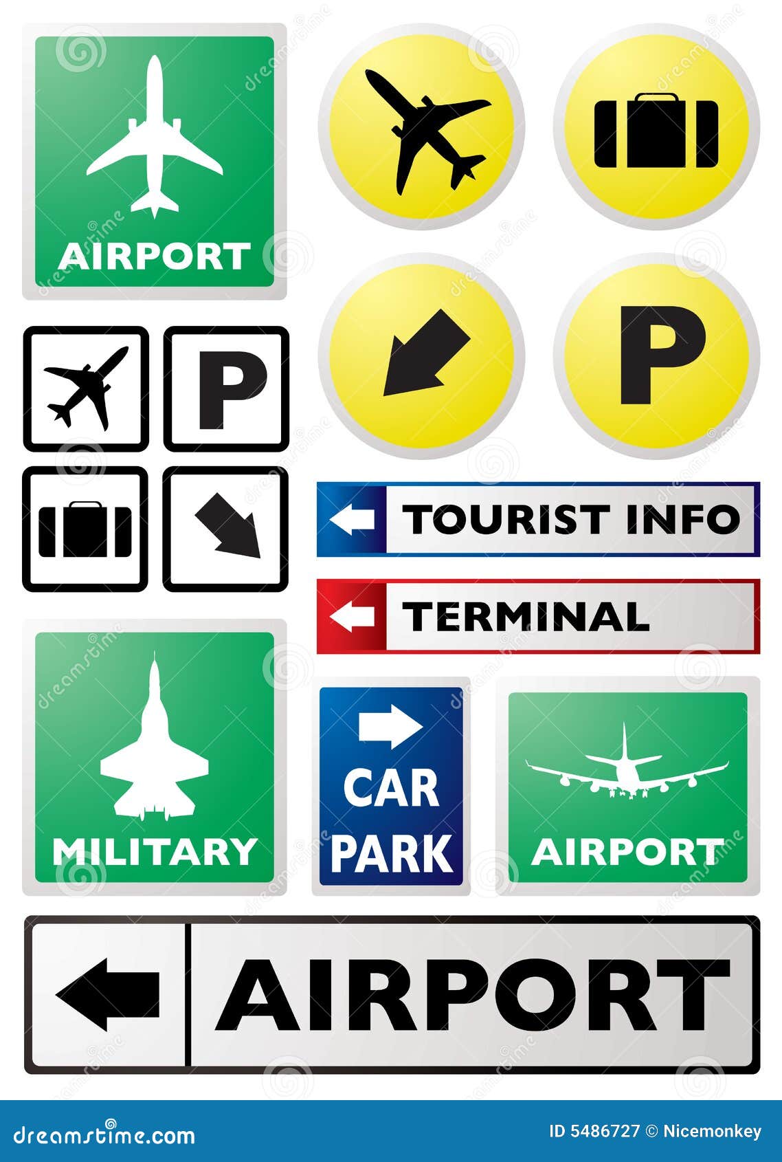 Airport Sign Departure Arrival Travel Icon. Vector Airport Board ...