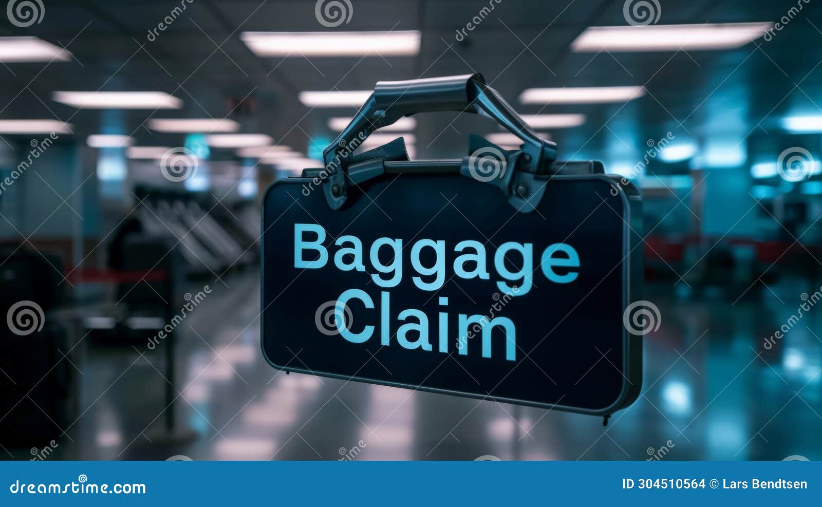 Airport Sign: Baggage Claim - AI Generated Stock Illustration ...