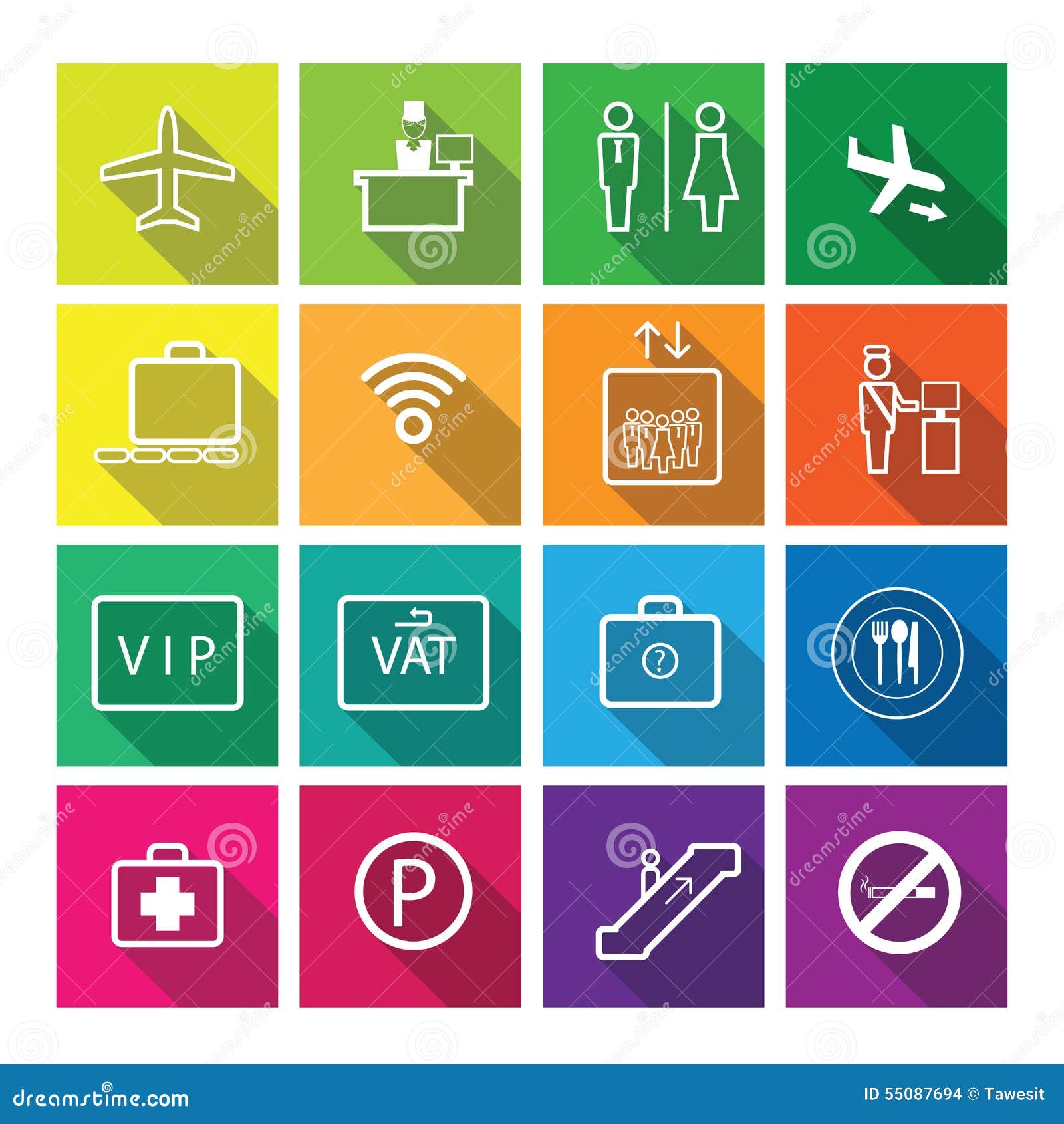 Airport Sign Departure Arrival Travel Icon. Vector Airport Board ...