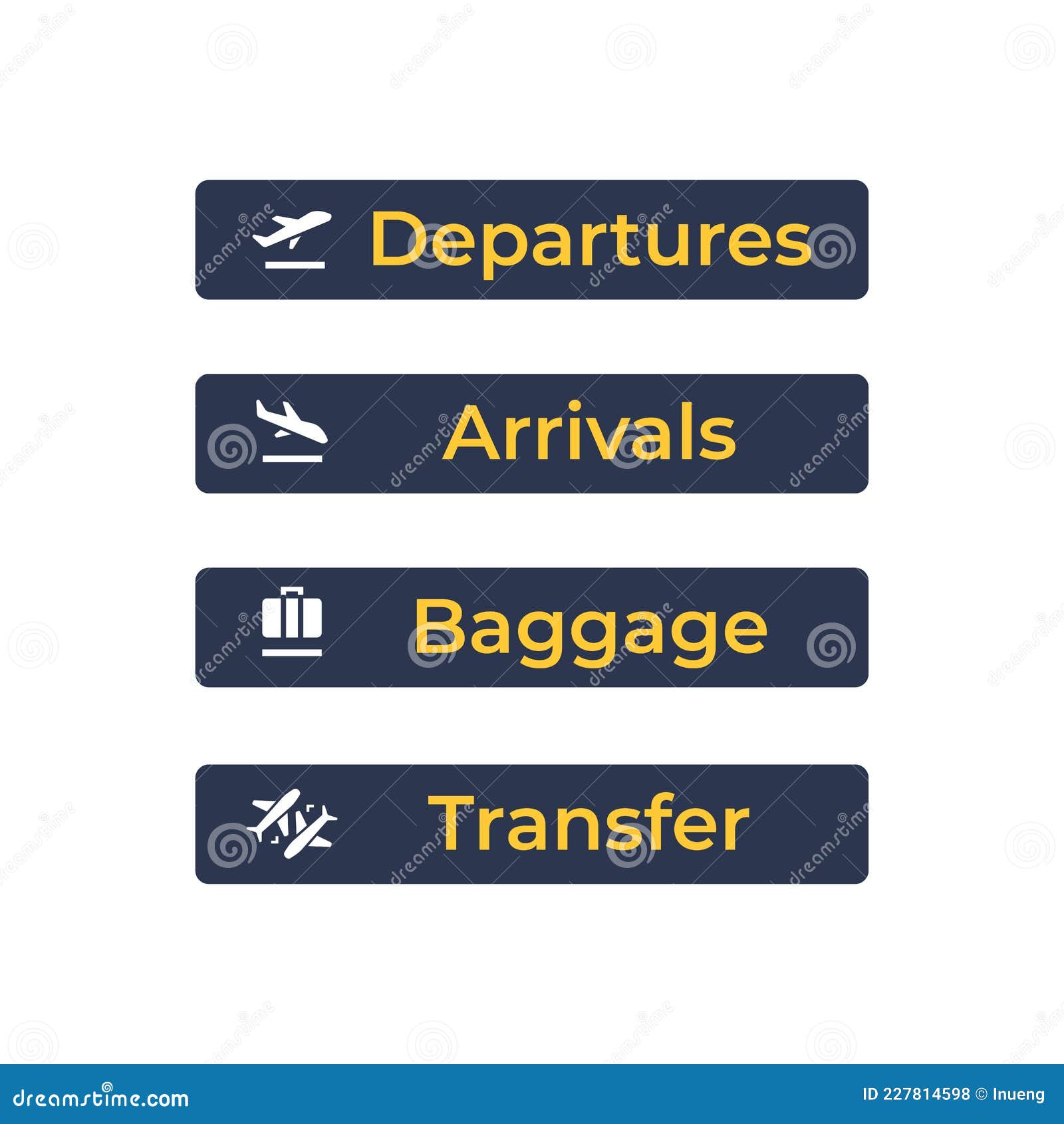 Airport Sign, Terminal Sign Vector Stock Vector - Illustration of ...