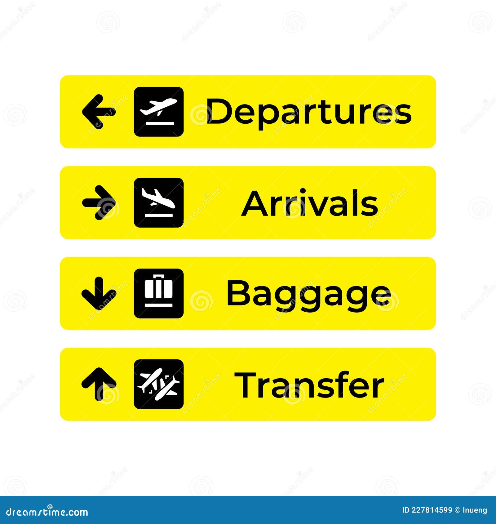 Airport Sign, Terminal Sign Vector Stock Vector - Illustration of ...