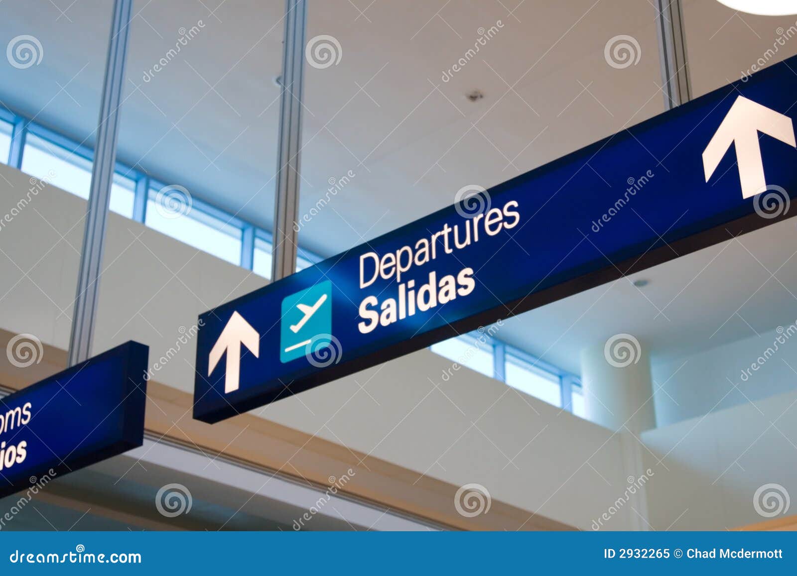 Airport Signage stock image. Image of waiting, interior - 2932265
