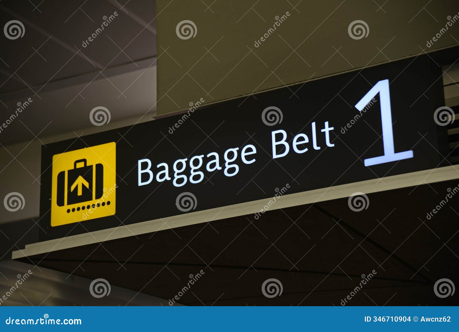 Airport Signage at an International Airport Stock Photo - Image of ...