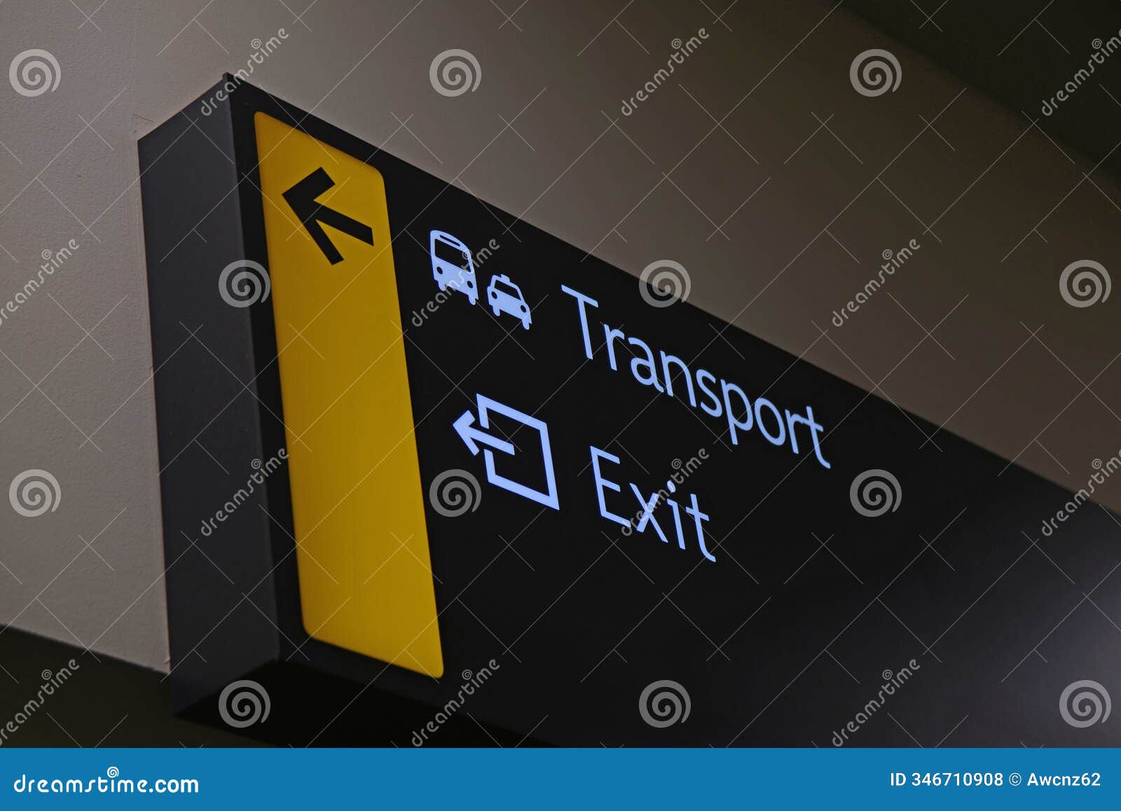 Airport Signage at an International Airport Stock Photo - Image of ...