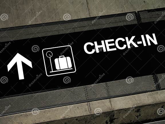 Airport signs - Check-in stock image. Image of info, flight - 1654769