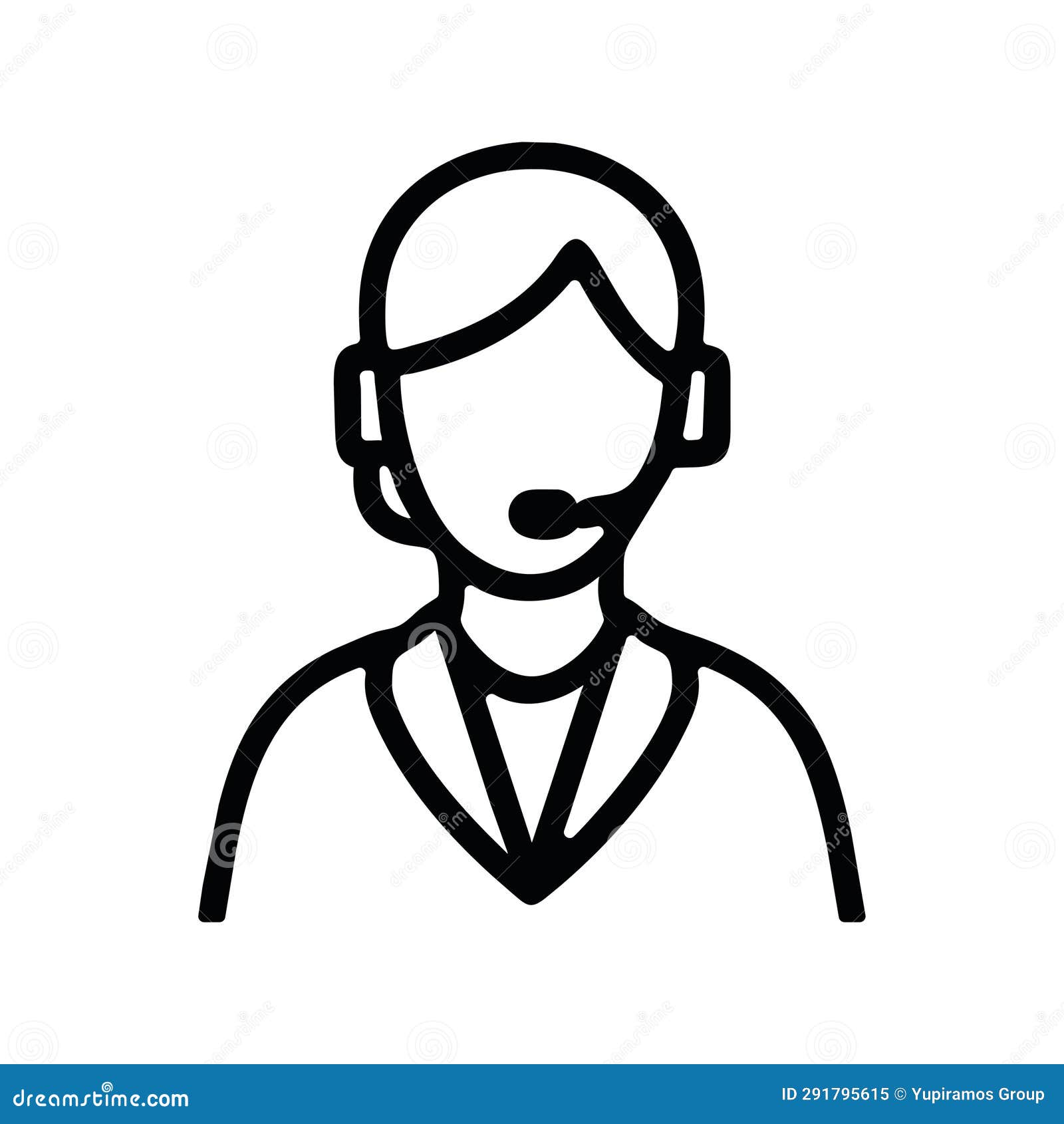 Airport staff icon stock illustration. Illustration of woman - 291795615