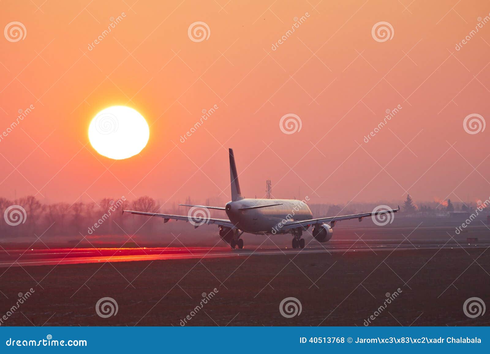 Airport at the sunset stock photo. Image of idyllic, direction - 40513768