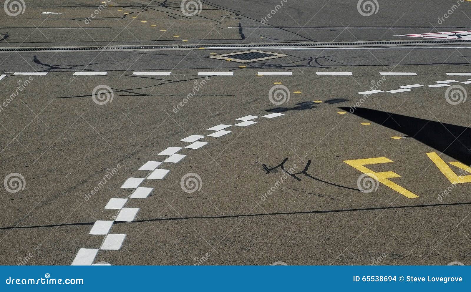 Airport Tarmac markings stock photo. Image of transport - 65538694