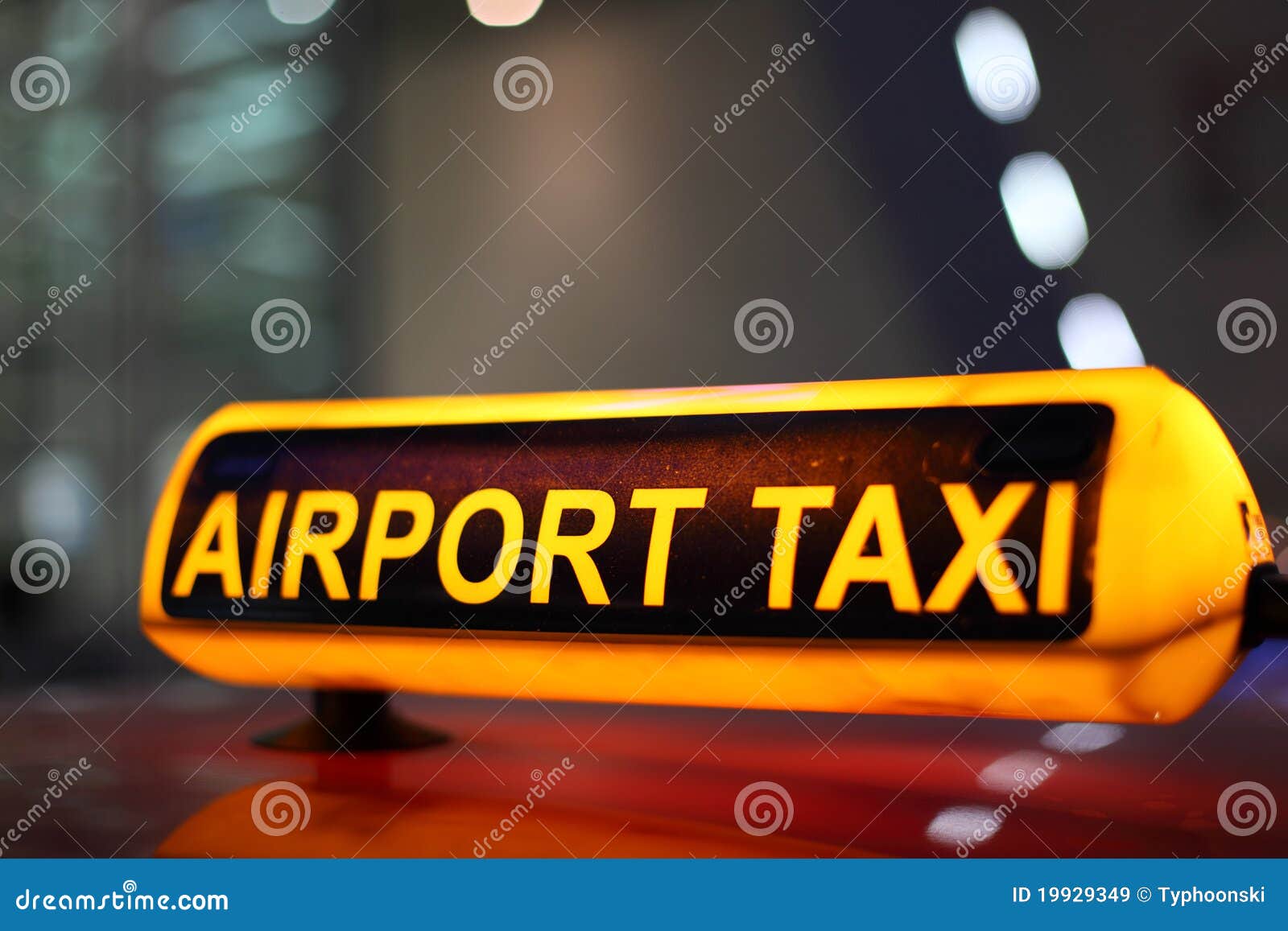 Airport Taxi sign stock image. Image of travel, yellow - 19929349