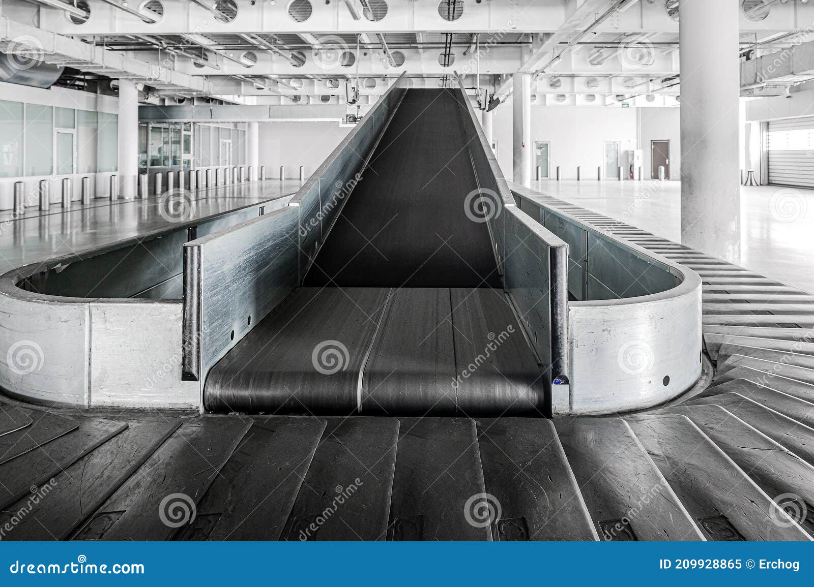 Airport Terminal Baggage Carousel. Baggage Conveyor Belt in Empty ... Airport Terminal Baggage Carousel. Baggage Conveyor Belt in Empty ...
