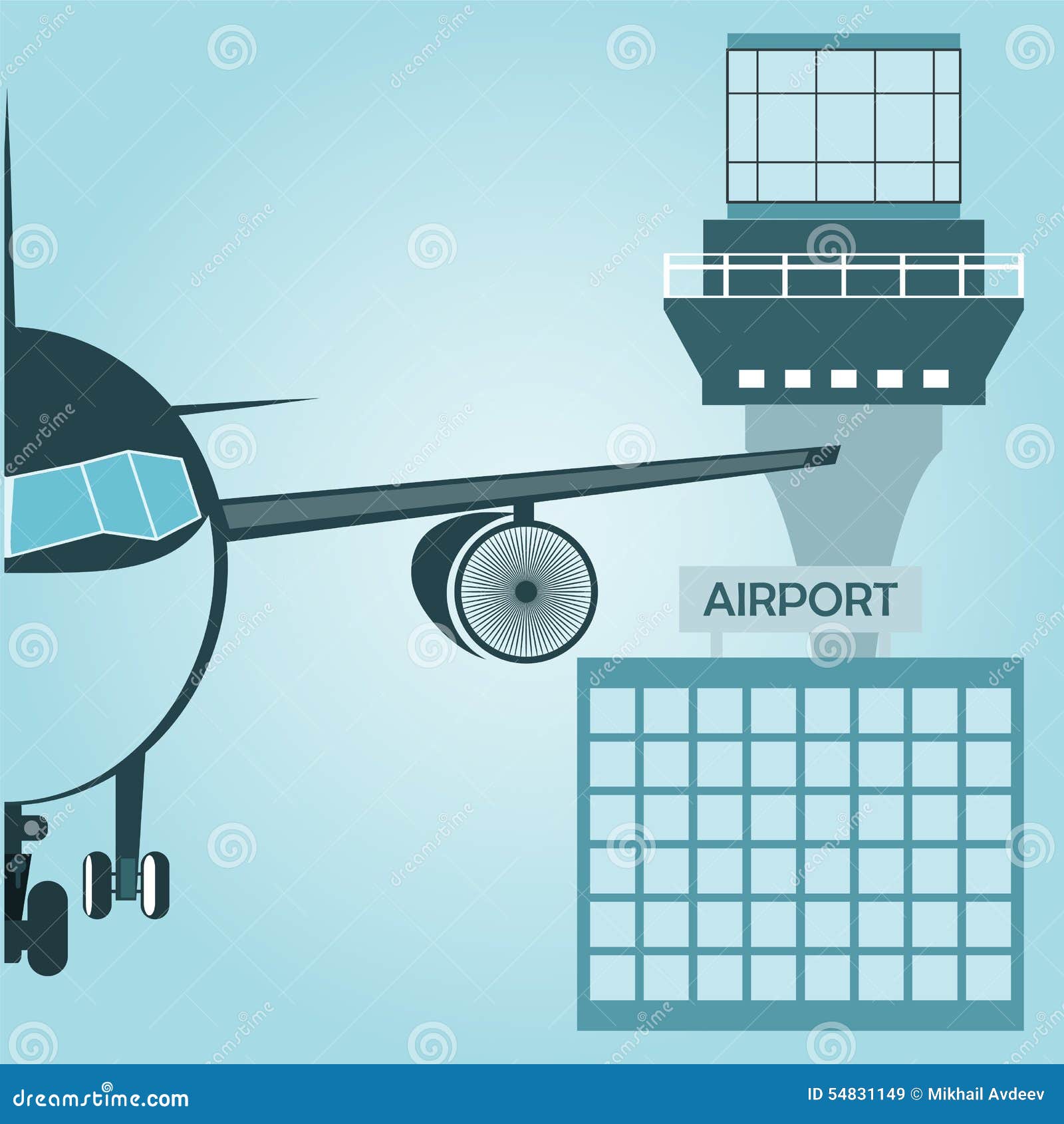 Airport terminal design stock vector. Illustration of track - 54831149