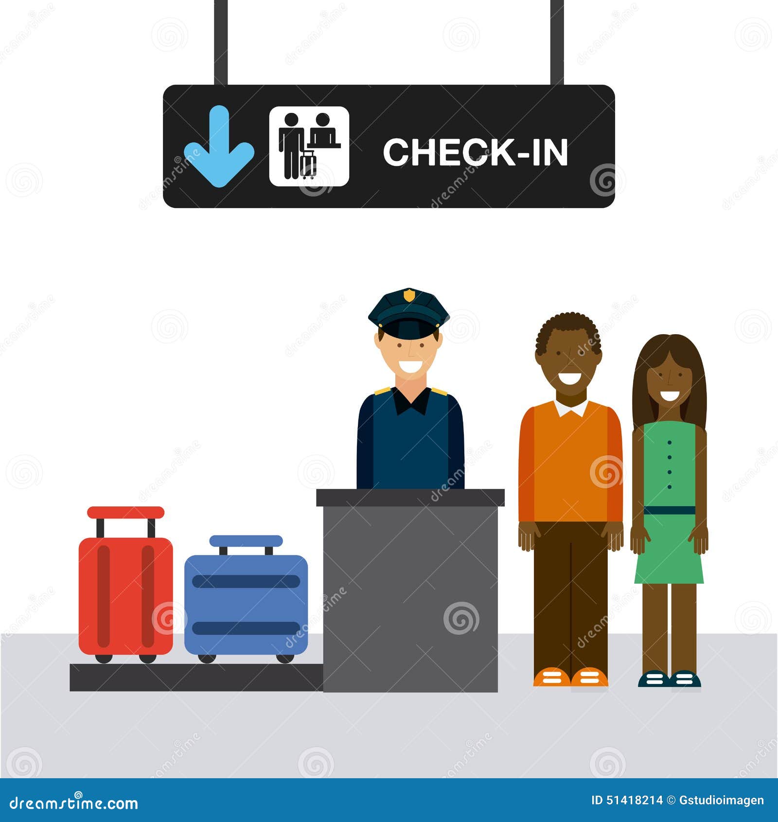 Airport Worker Silhouette Icon Vector Illustration | CartoonDealer.com ...