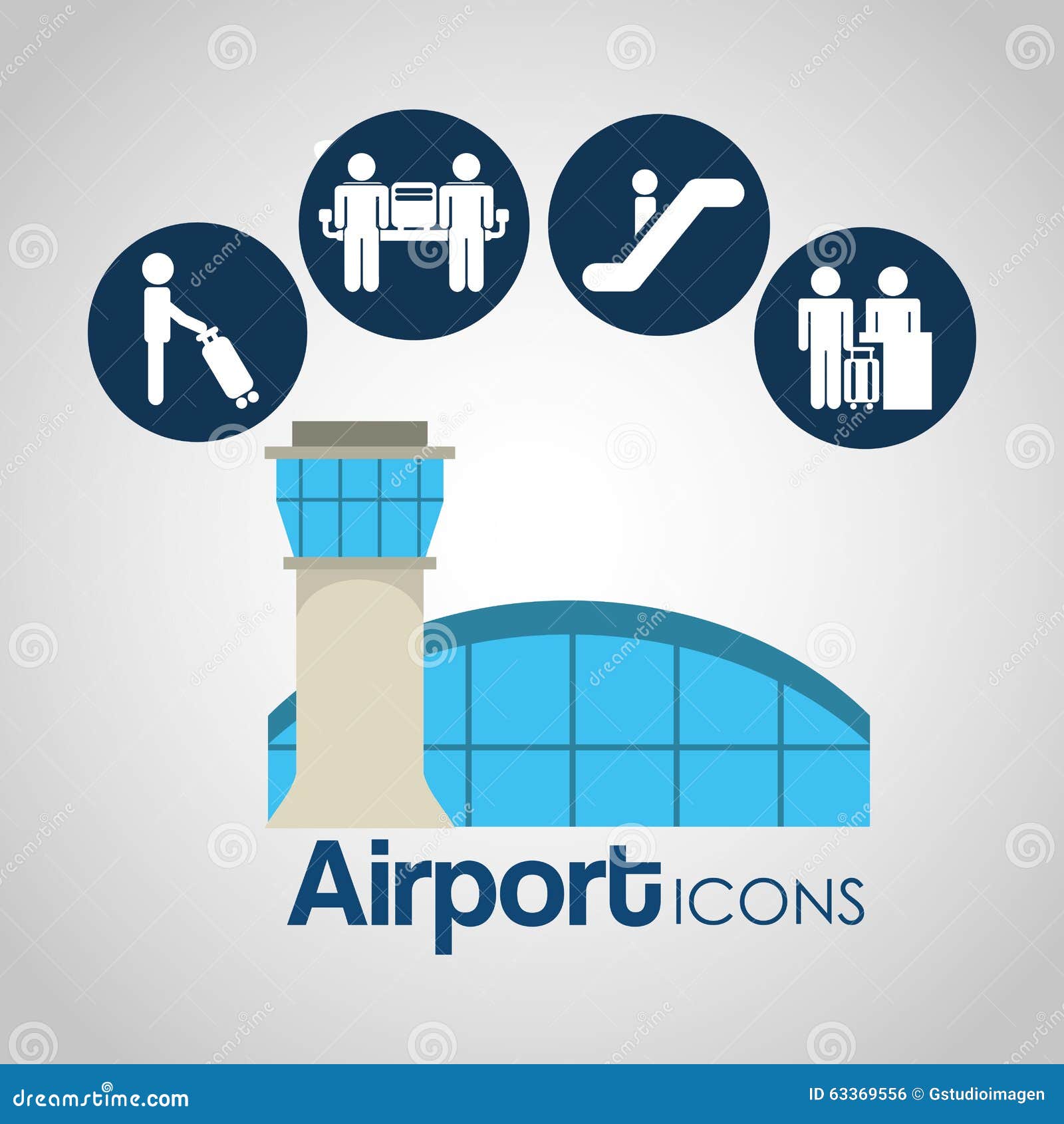 Airport terminal design stock vector. Illustration of terminal - 63369556