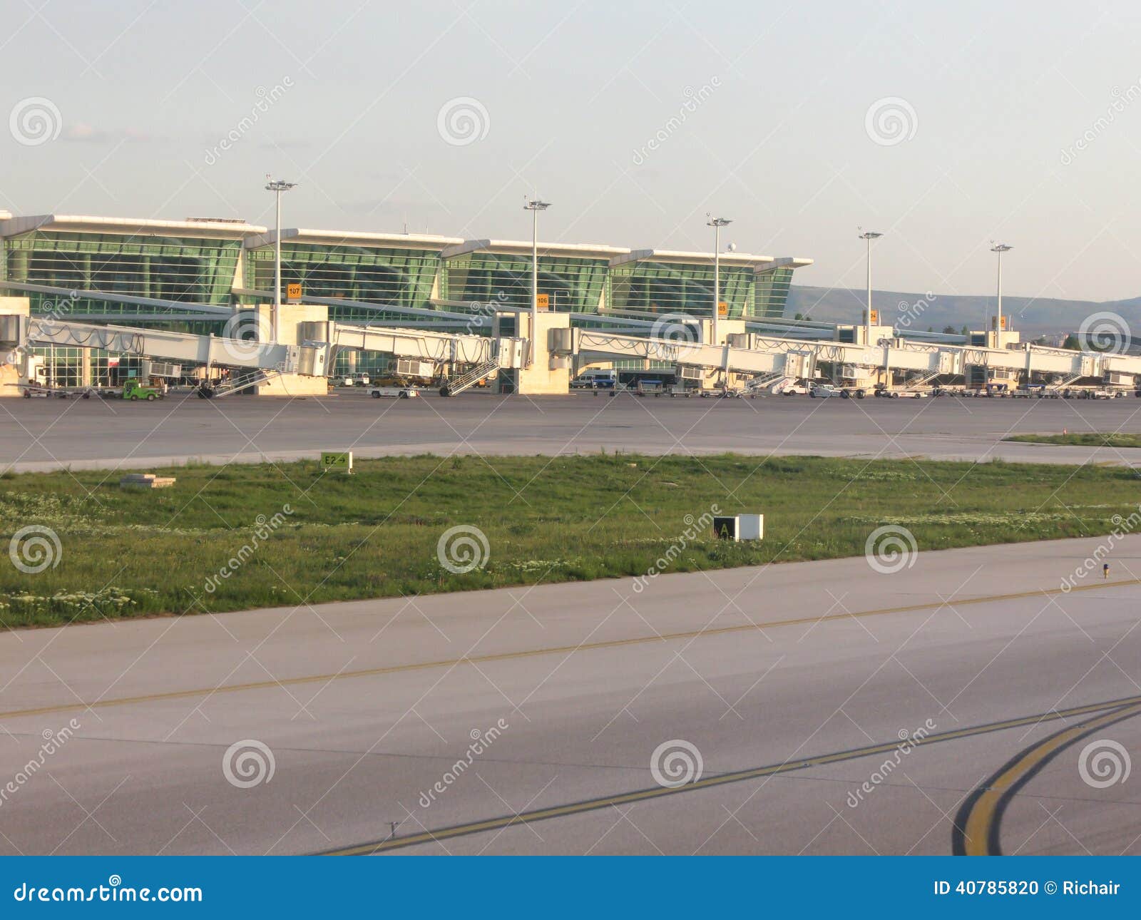 Airport terminal stock photo. Image of empty, taxiway - 40785820