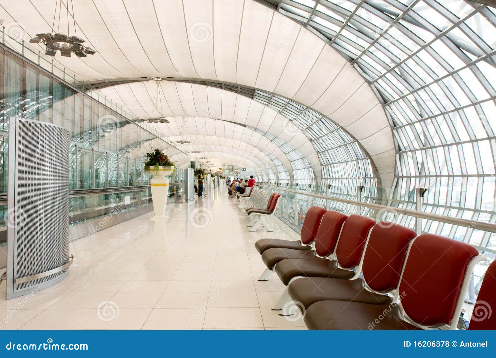 Airport Terminal Gate stock photo. Image of perspective - 16206378