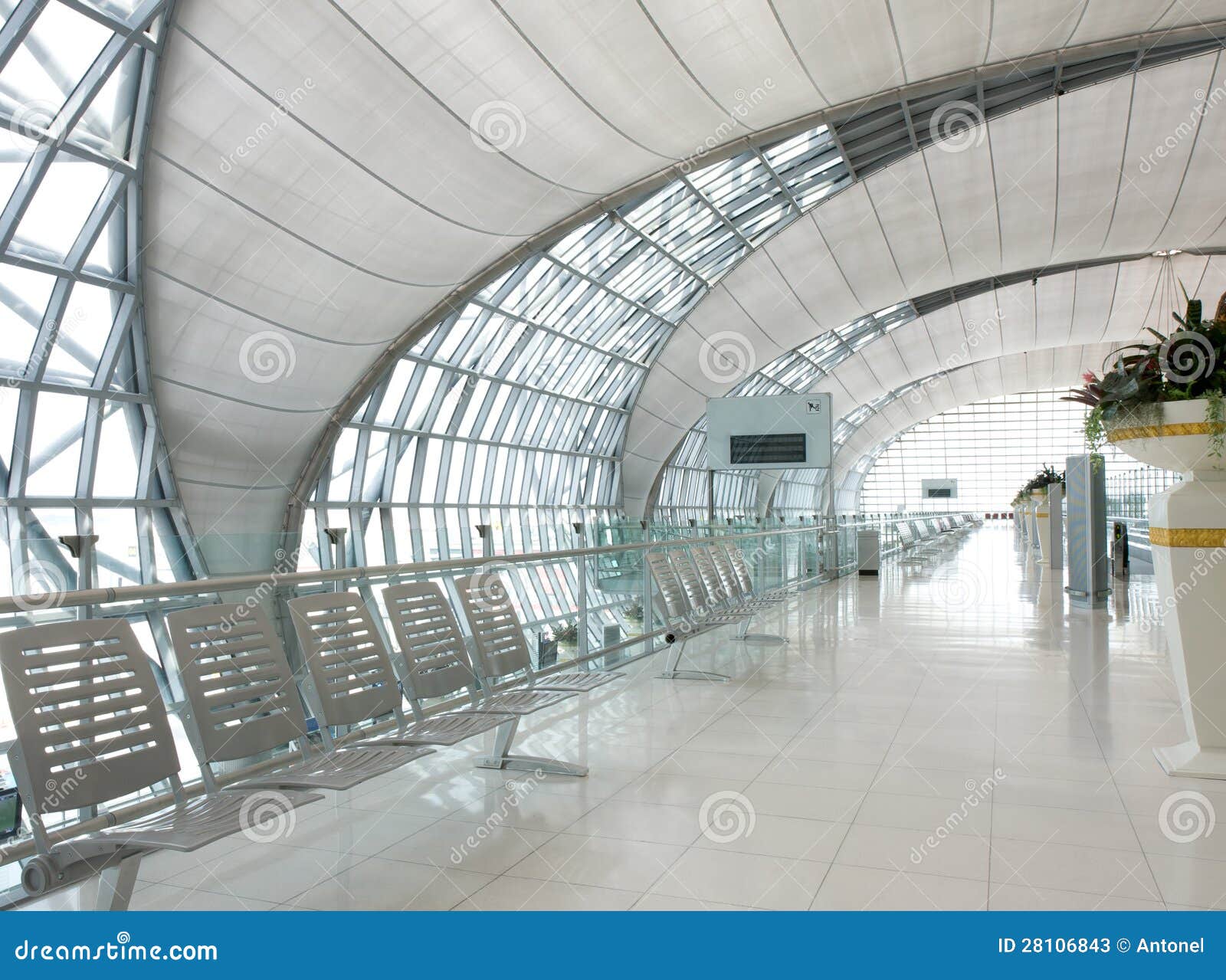 Airport Terminal Gate. stock image. Image of perspective - 28106843