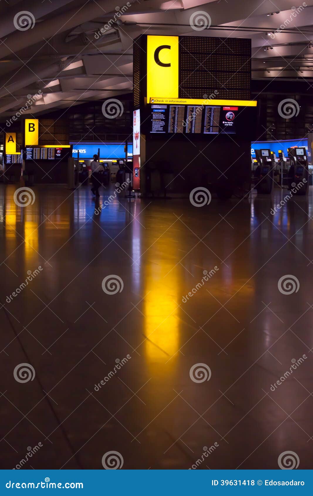 Airport Terminal At Night