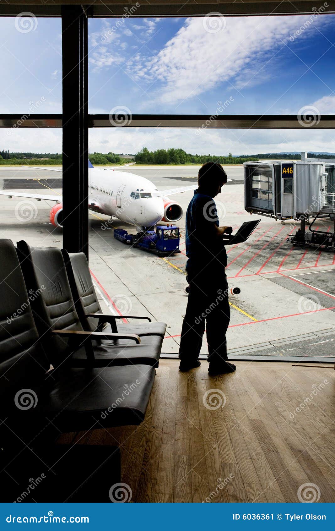 Airport Terminal Laptop stock image. Image of transfer - 6036361
