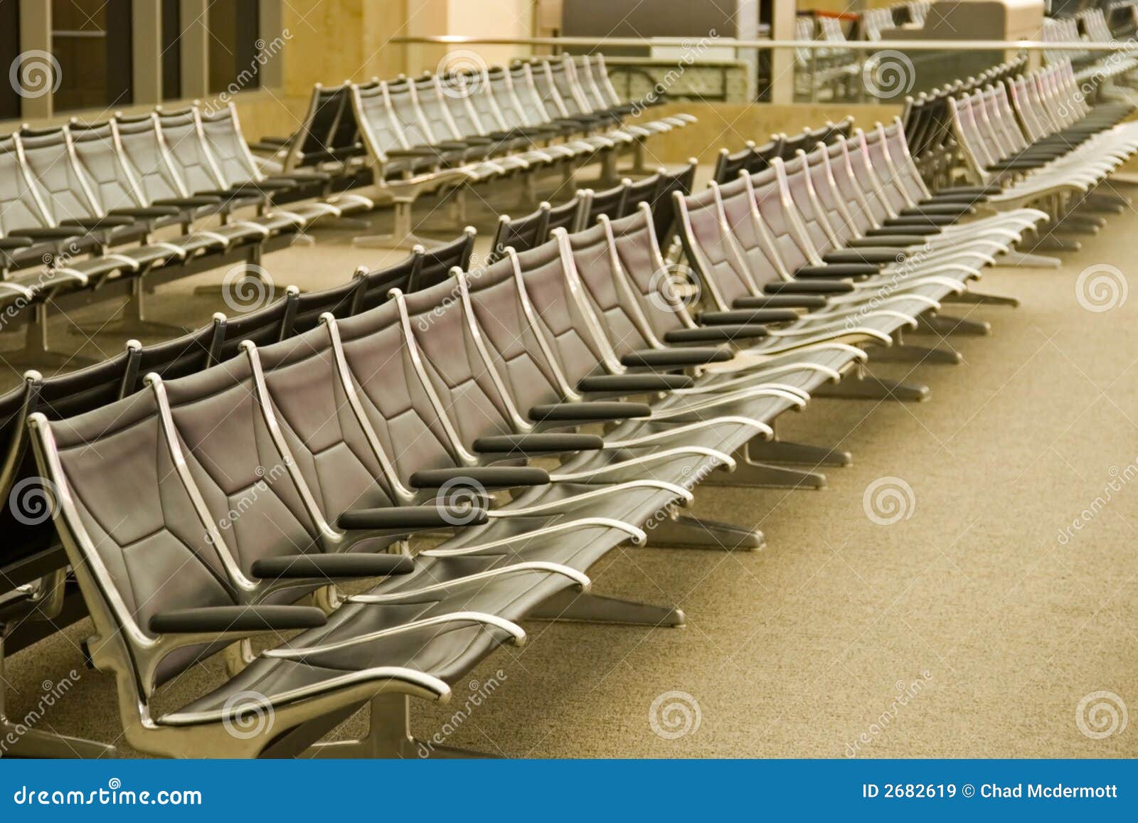 Airport Terminal Seating stock image. Image of gleam, chair - 2682619