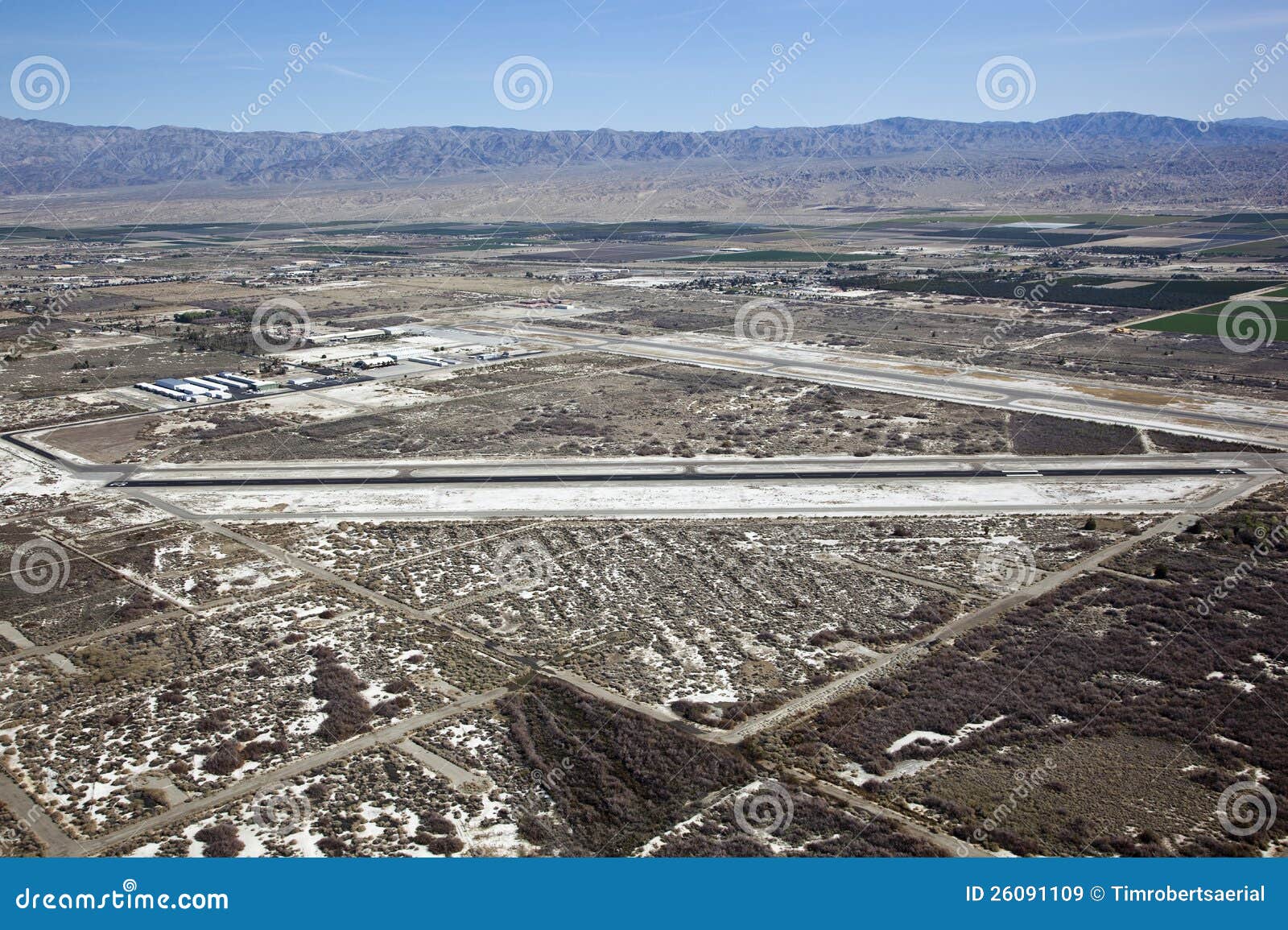 Airport in Thermal, California Stock Image - Image of roads, thermal ...