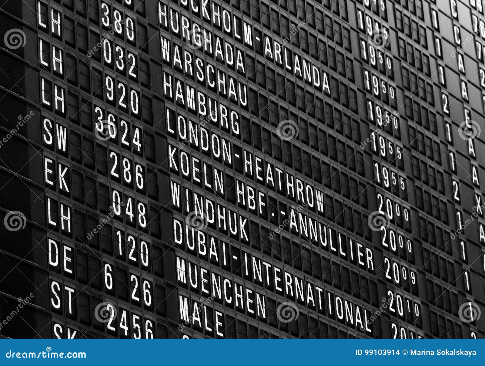 Airport time table stock photo. Image of table, trip - 99103914