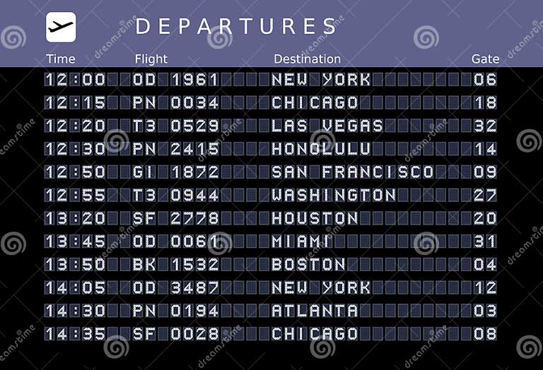 Airport timetable editorial photography. Illustration of arrival - 17809812
