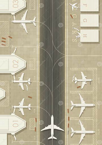 Airport stock vector. Illustration of building, airfield - 44226533