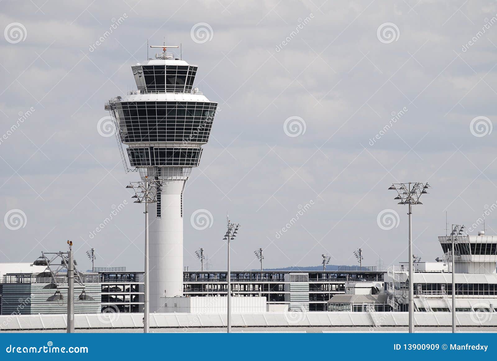 Airport tower stock image. Image of tower, control, communications ...