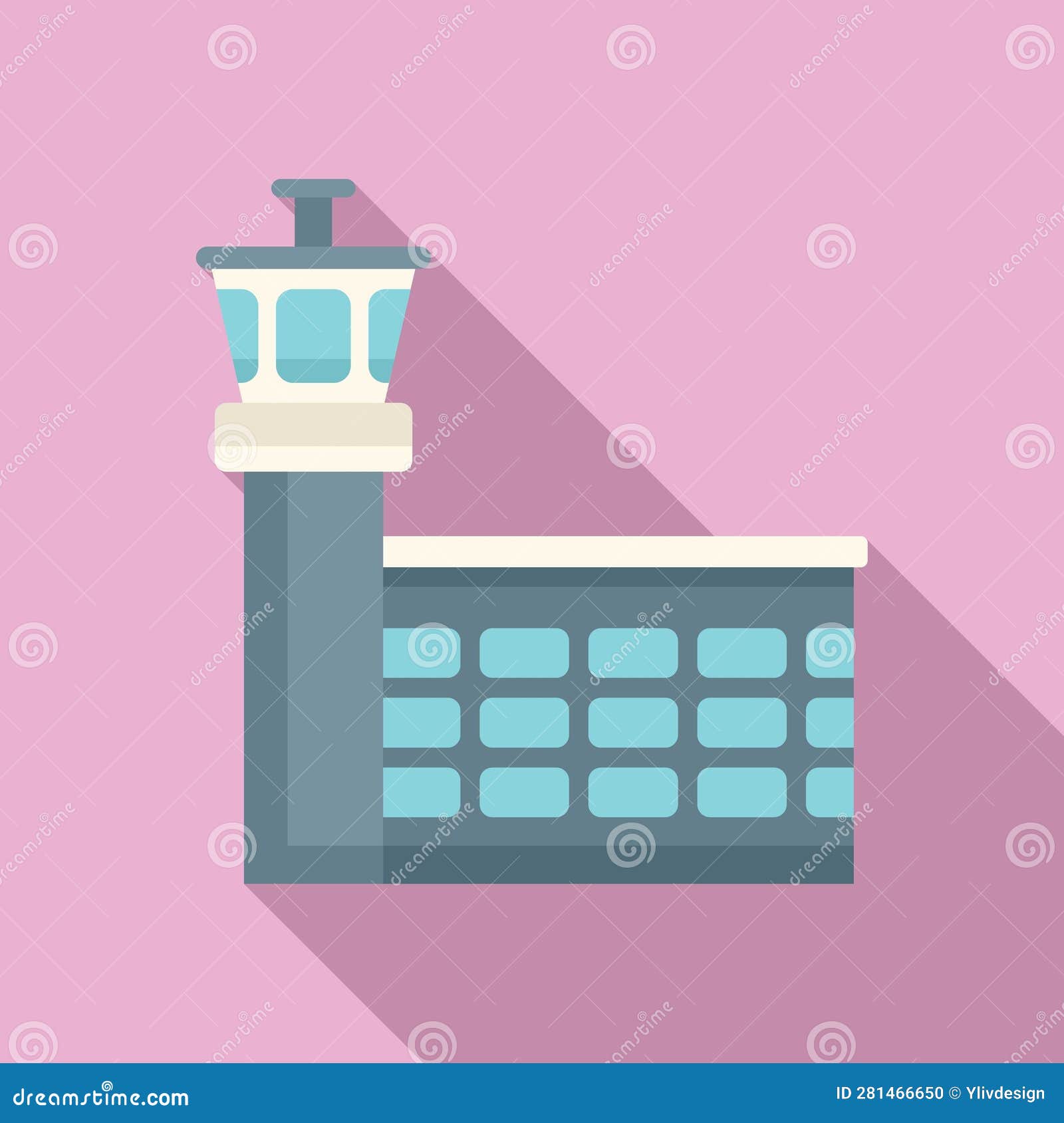 Airport Tower Icon Flat Vector. Ground Support Stock Vector ...
