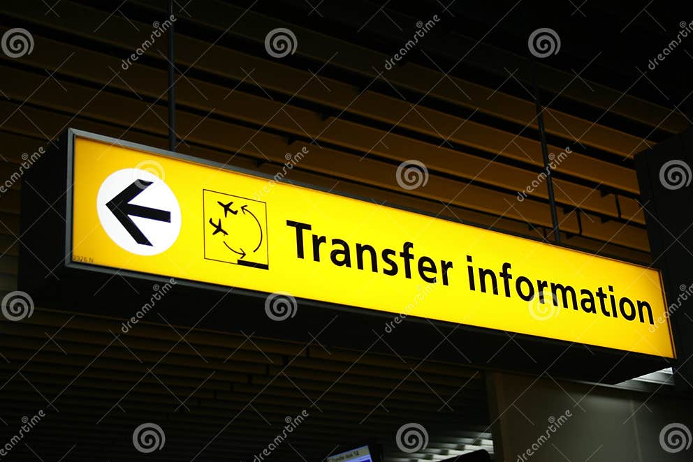 Airport Transfer sign stock image. Image of netherlands - 2317065