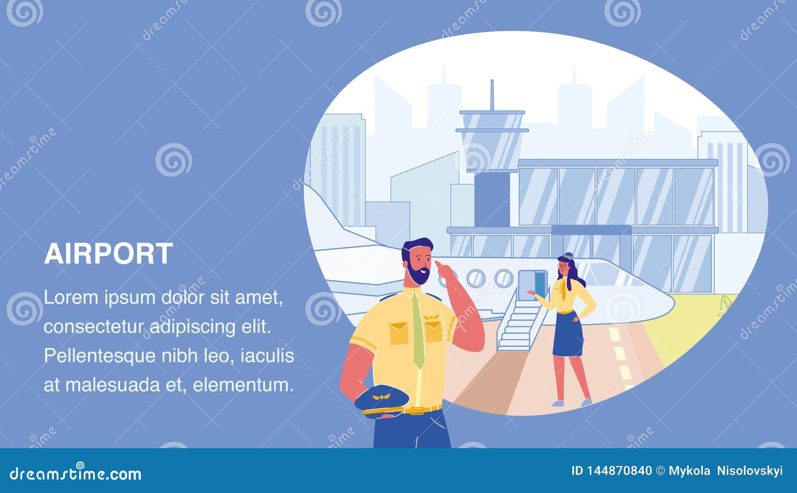 Airport Vector Web Banner Template with Text Space Stock Vector ... Airport Vector Web Banner Template with Text Space Stock Vector ...