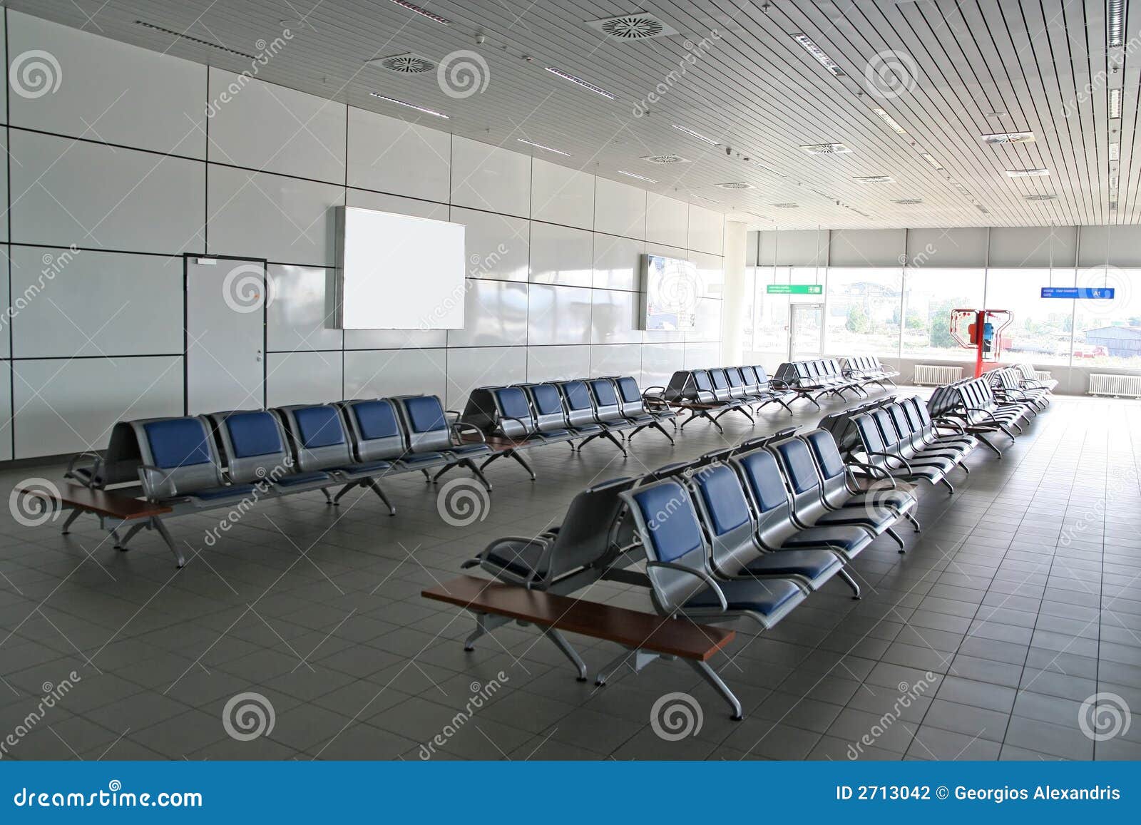 Airport Waiting Area stock photo. Image of area, airplane - 2713042
