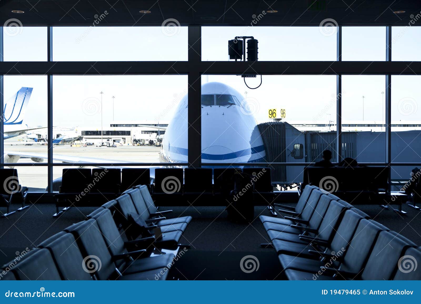 Airport, waiting room. stock image. Image of chair, standing - 19479465