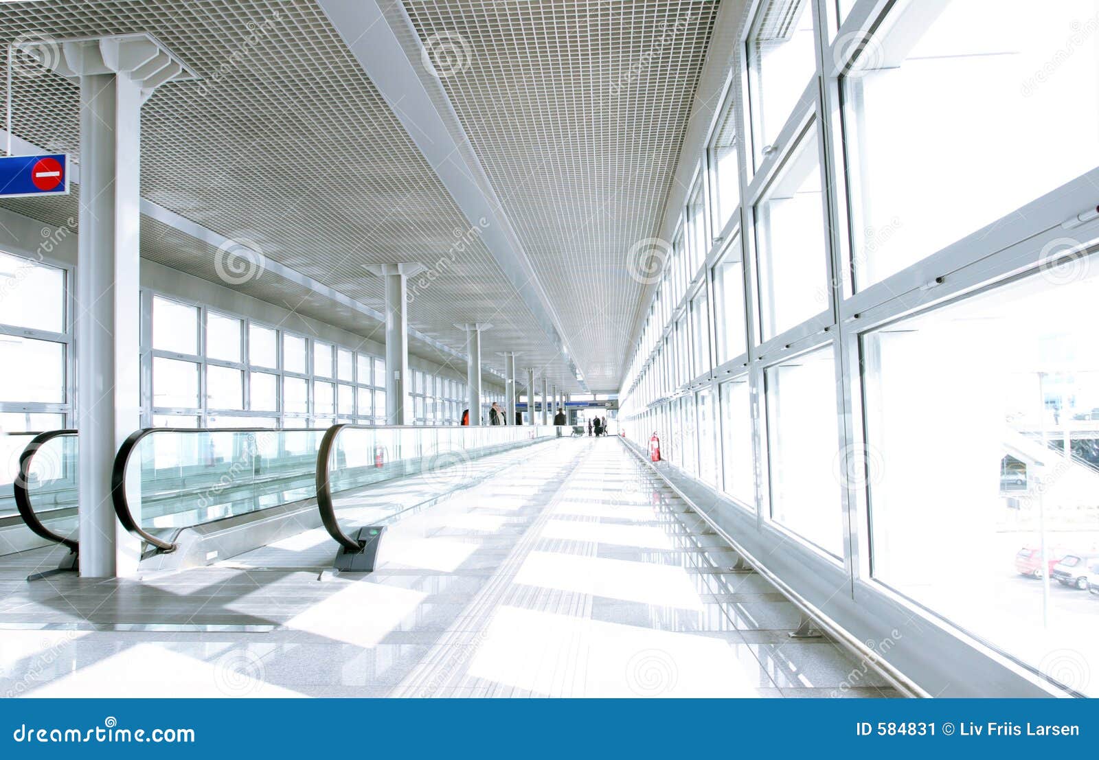 Airport walkway stock image. Image of bright, interior - 584831