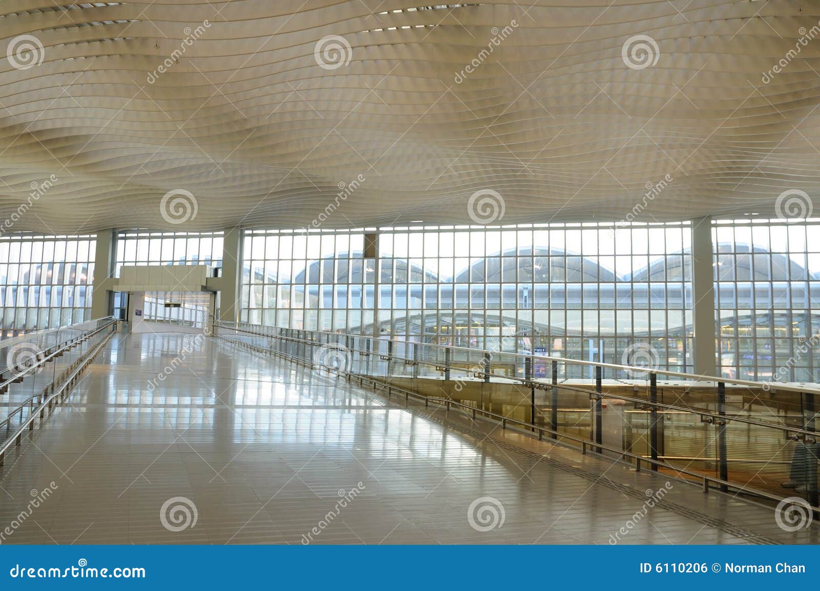 Airport walkway stock photo. Image of plane, terminal - 6110206