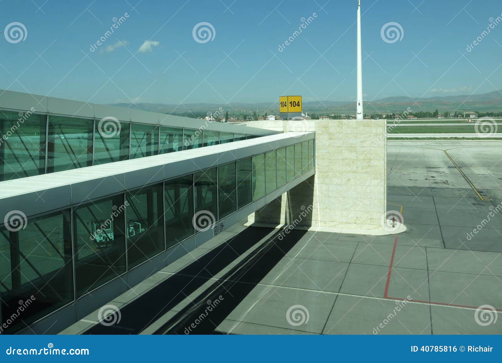 Airport walkway stock photo. Image of exit, flight, tarmac - 40785816