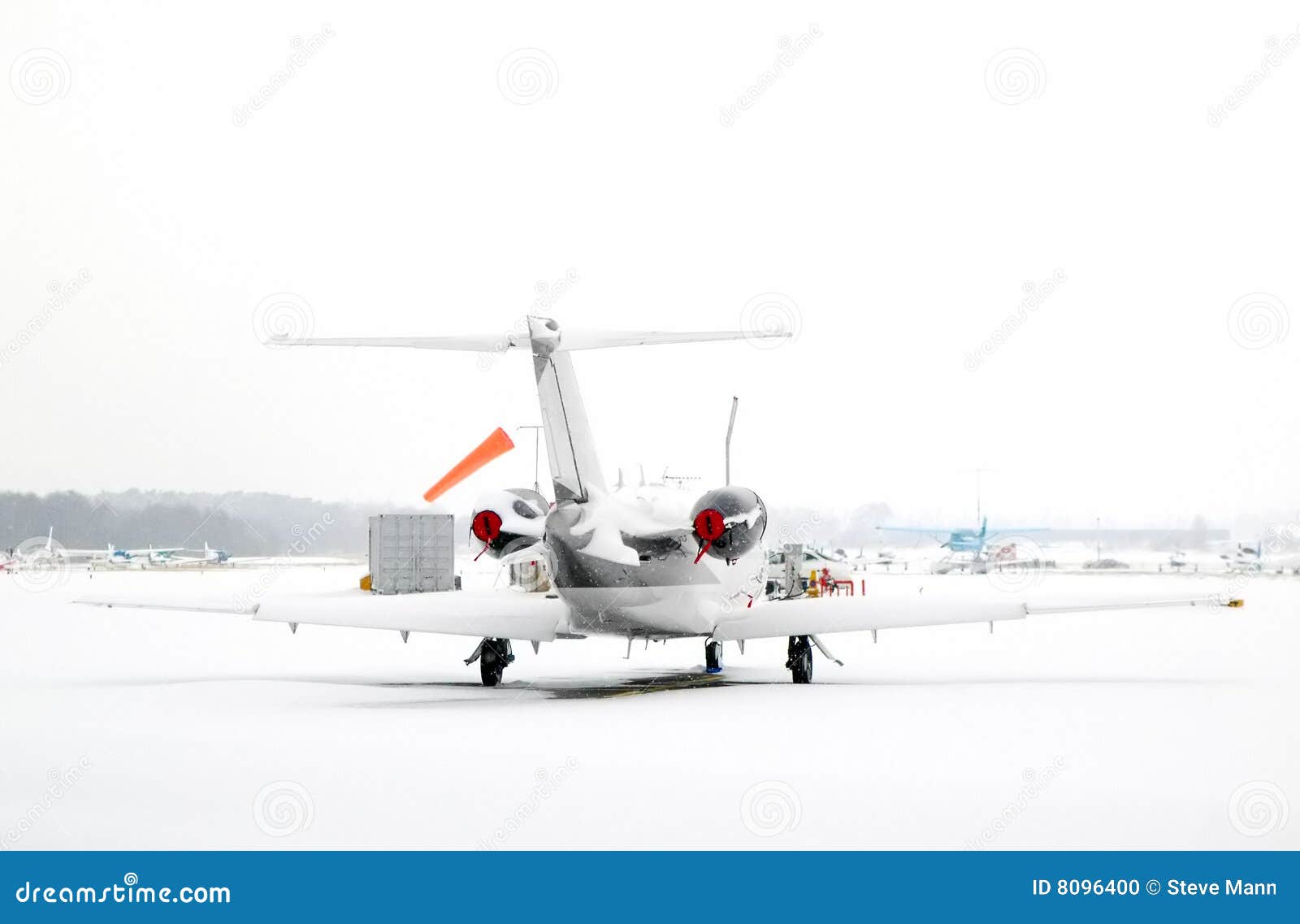 Airport white-out stock photo. Image of executive, airplane - 8096400