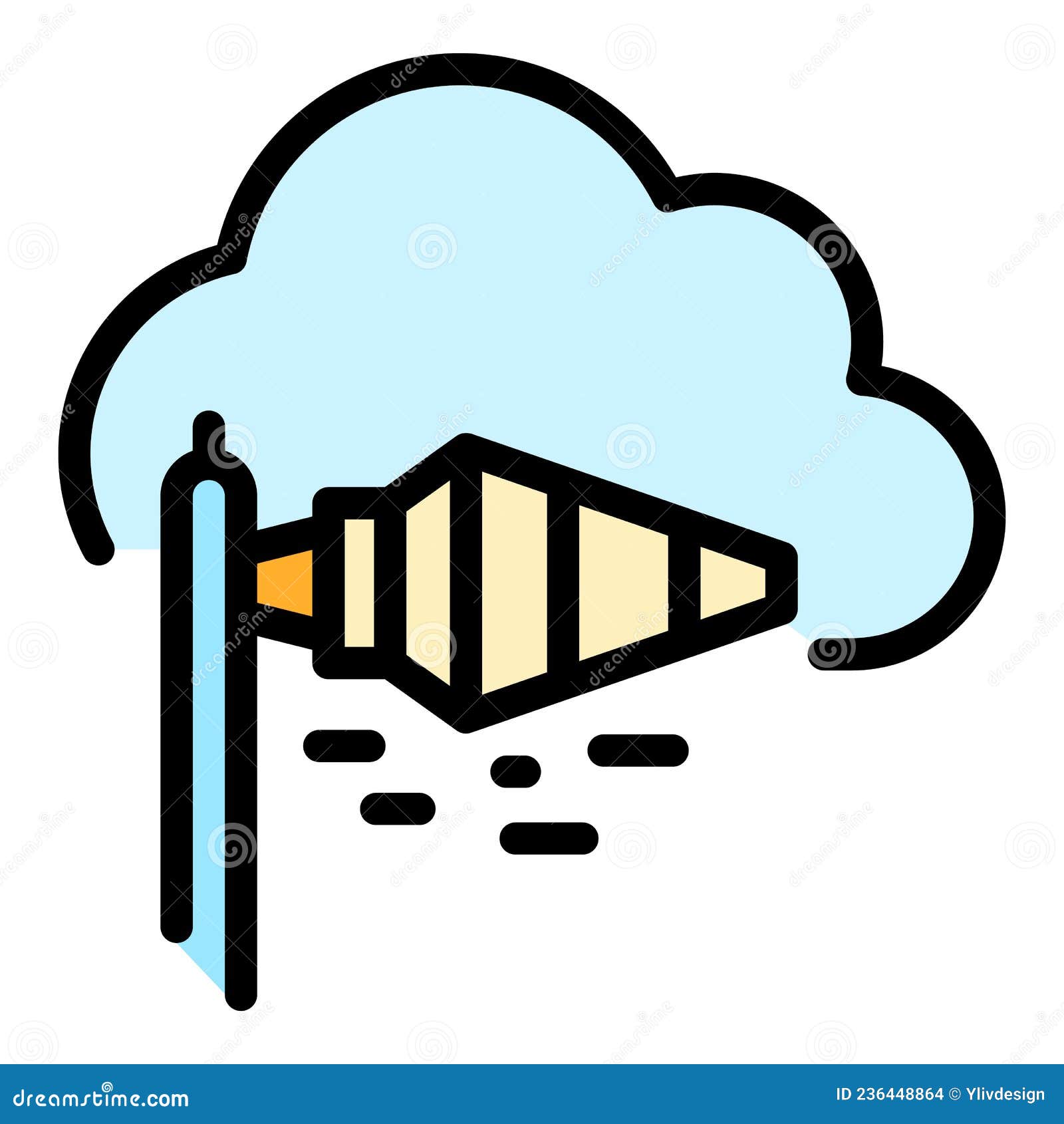 Airport Wind Bag Icon Color Outline Vector Stock Vector - Illustration ...