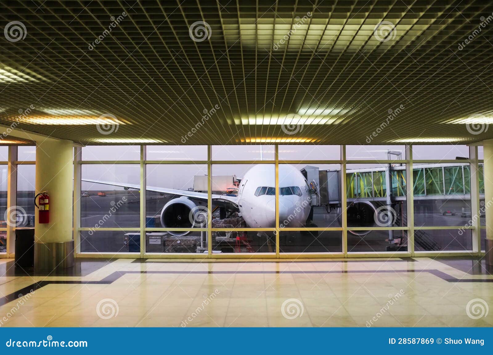 Airport window stock image. Image of glass, parked, airplane - 28587869