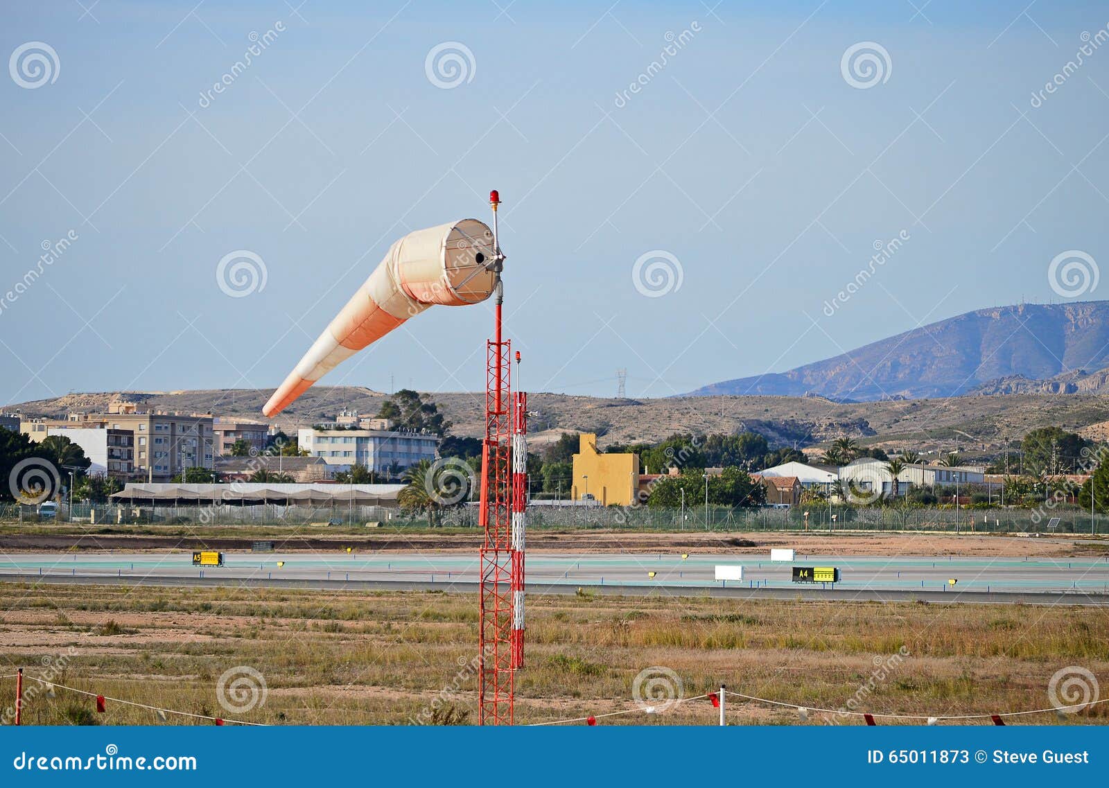 An Airport Windsock stock image. Image of windsock, alicante - 65011873