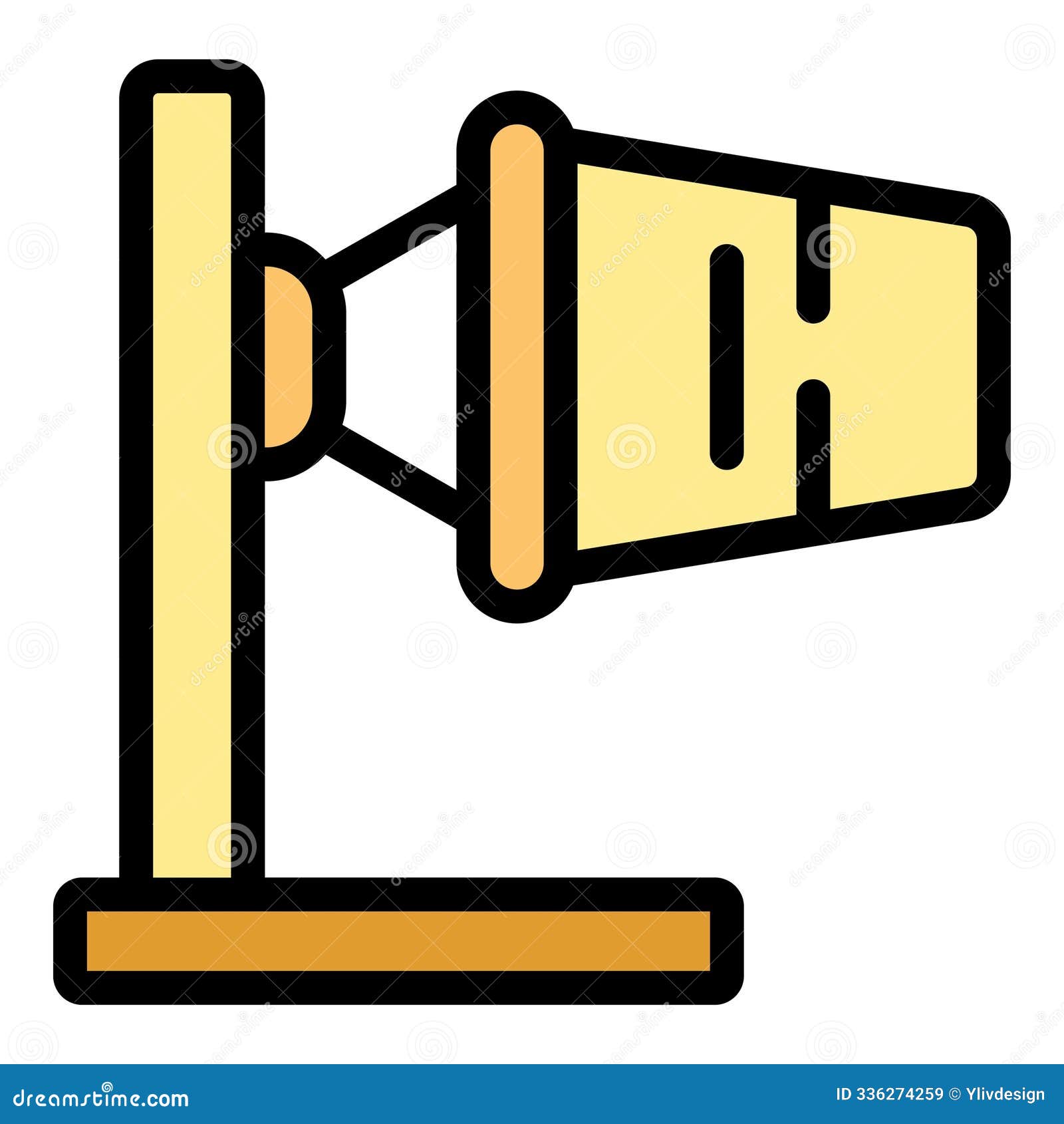 Airport Windsock Showing Wind Direction on Stand Stock Illustration ...