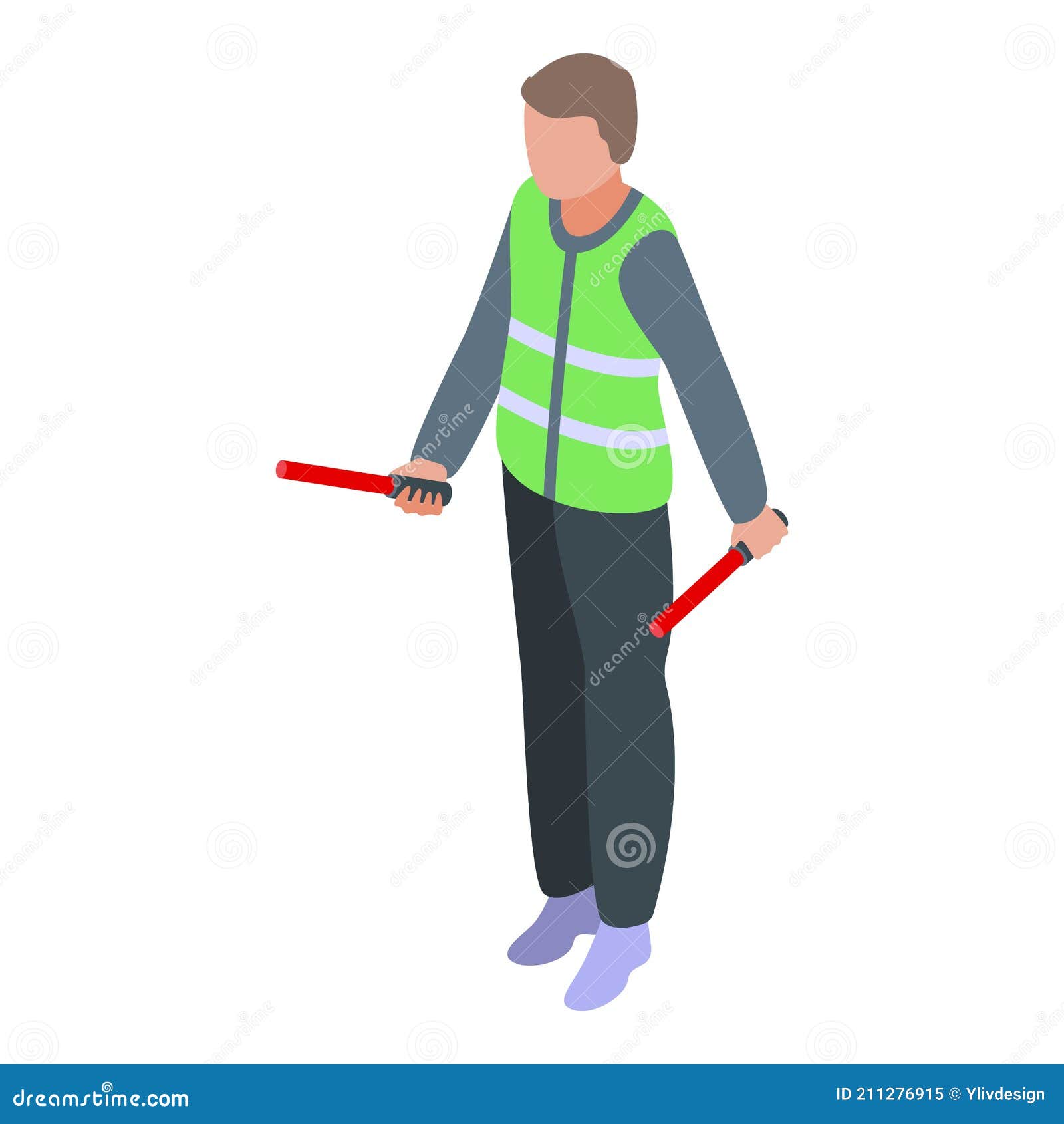 Airport Worker Icon, Isometric Style Stock Vector - Illustration of ...