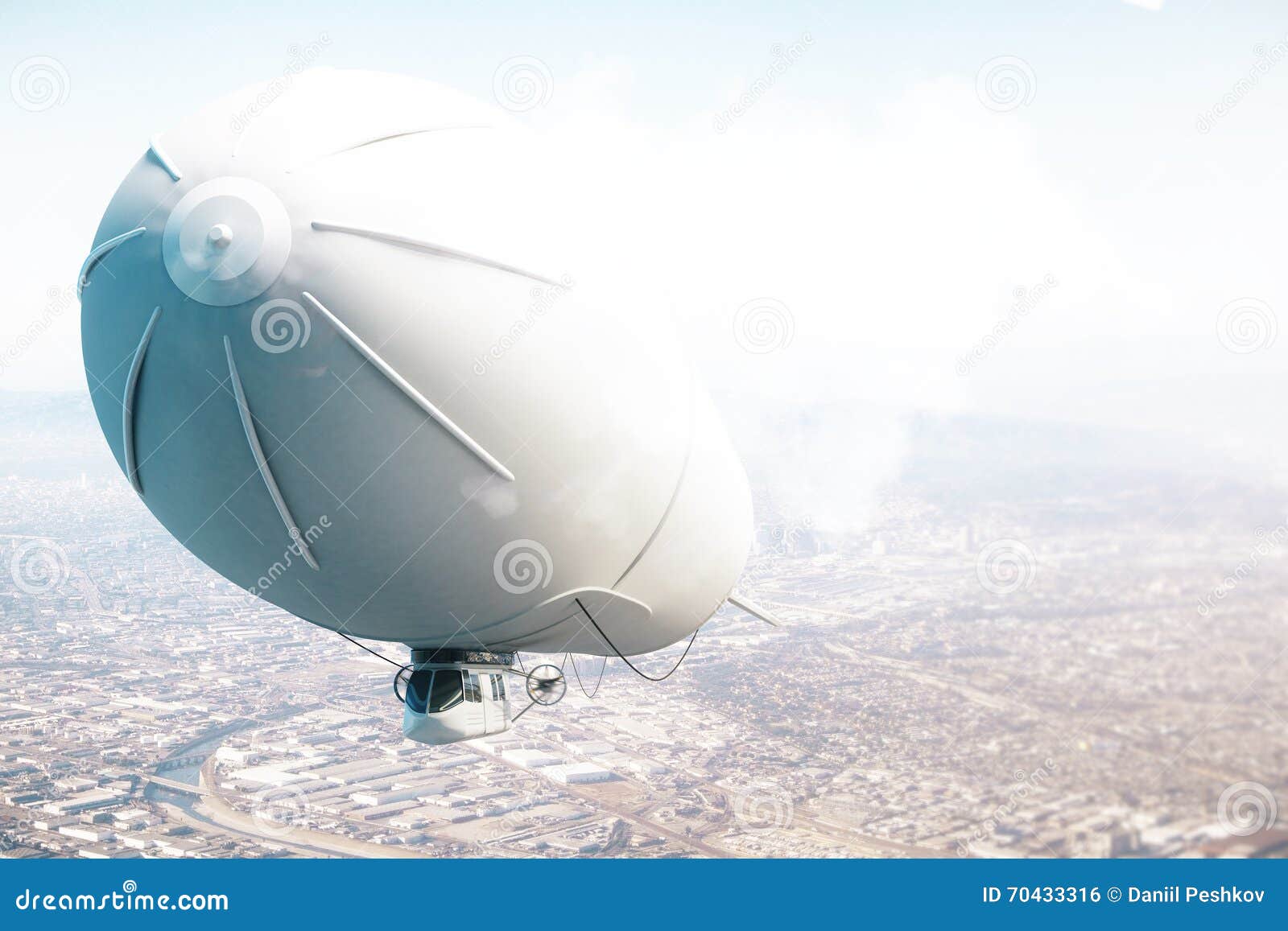 WWI Airship Above War Land Stock Photo | CartoonDealer.com #344131386
