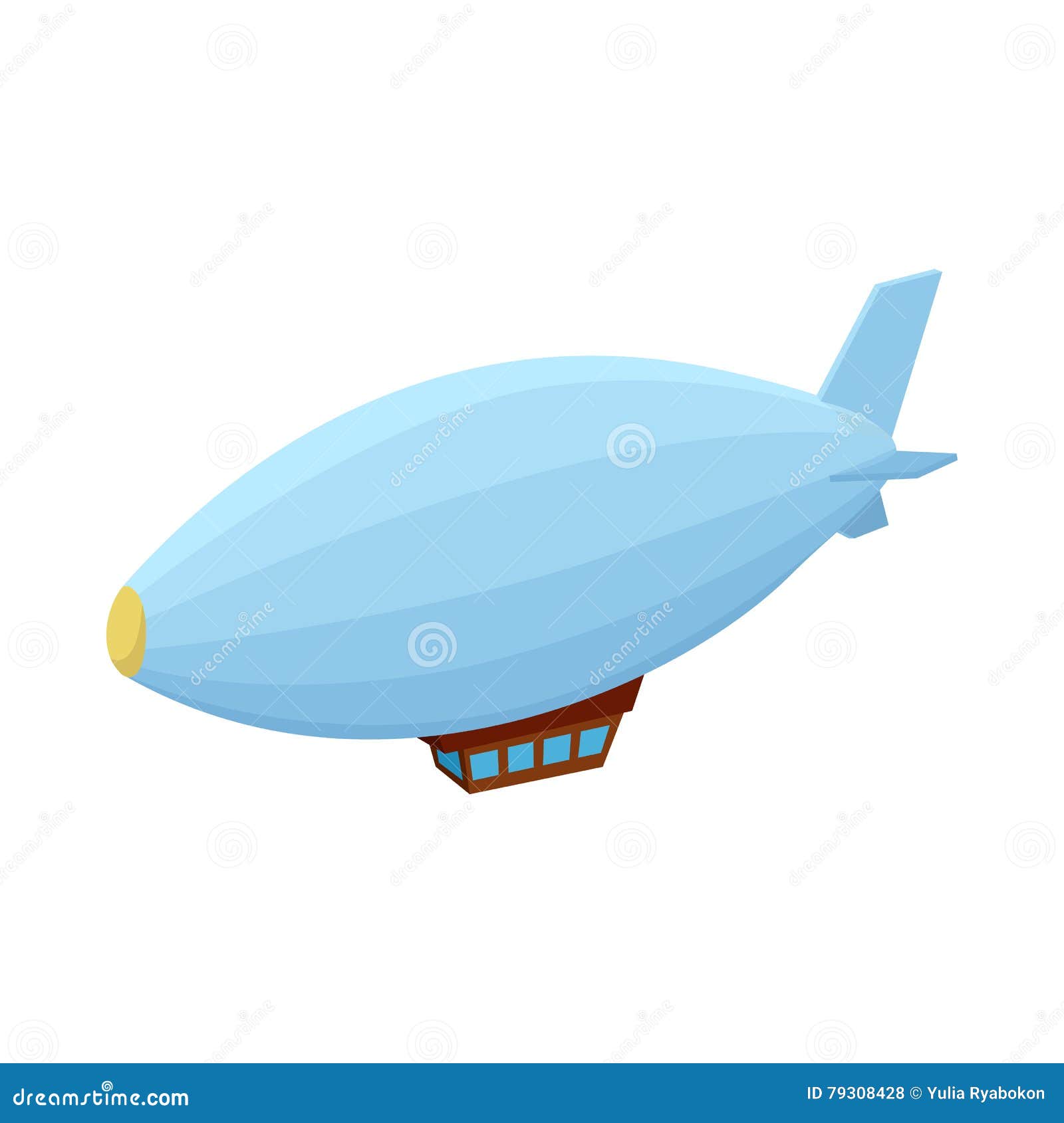 Airship Icon, Cartoon Style Stock Vector - Illustration of ship, helium ...