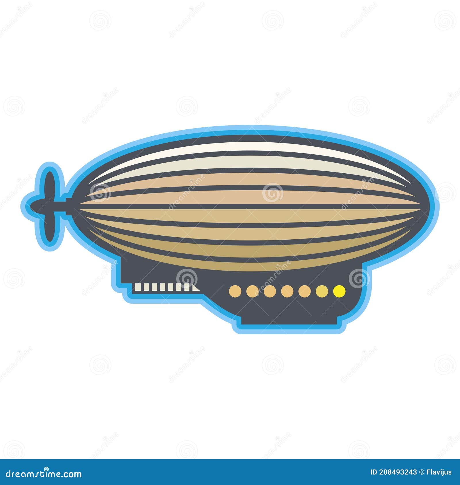 Airship icon or sign stock vector. Illustration of promotional - 208493243