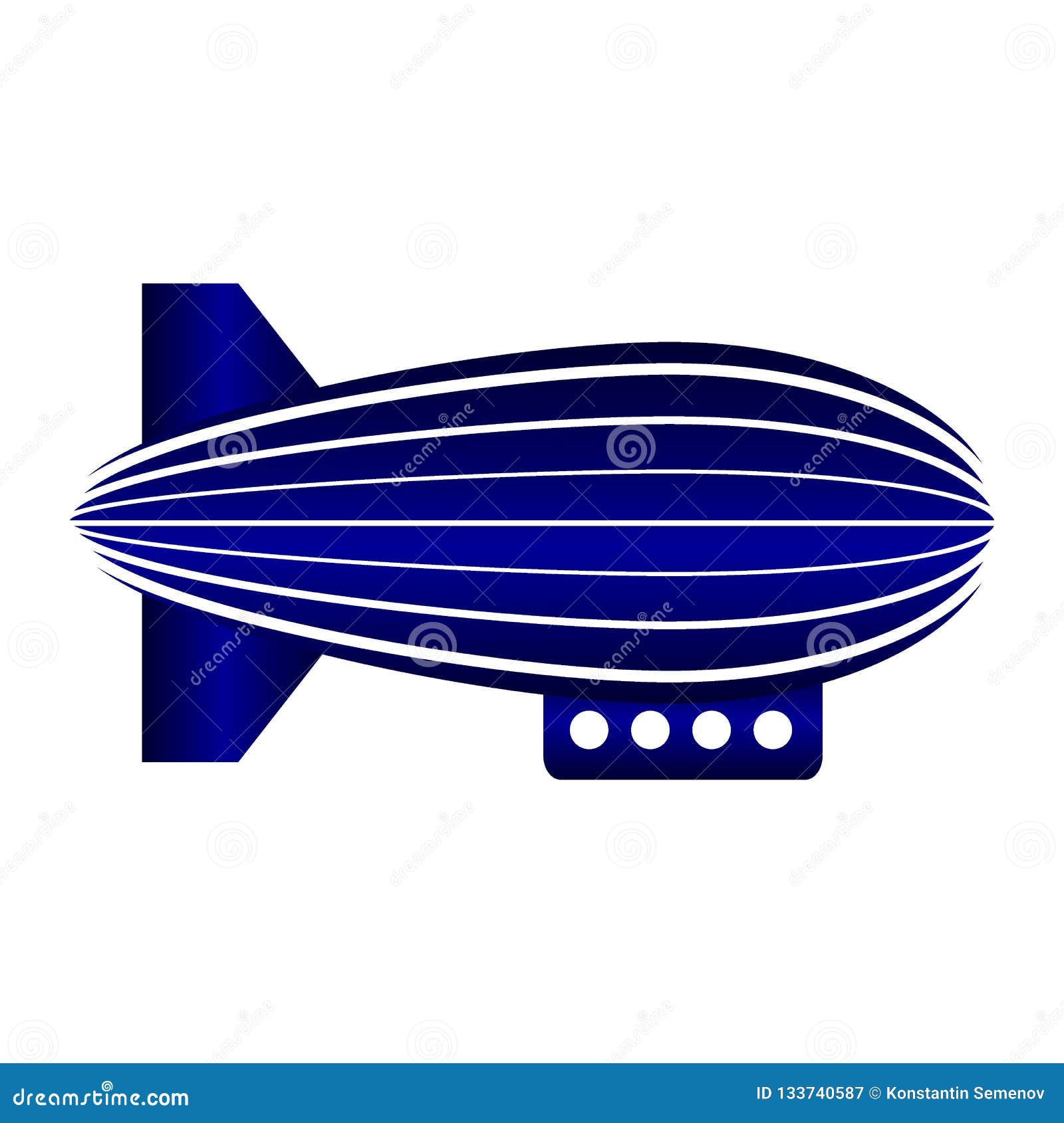 Airship icon on white stock illustration. Illustration of flight ...