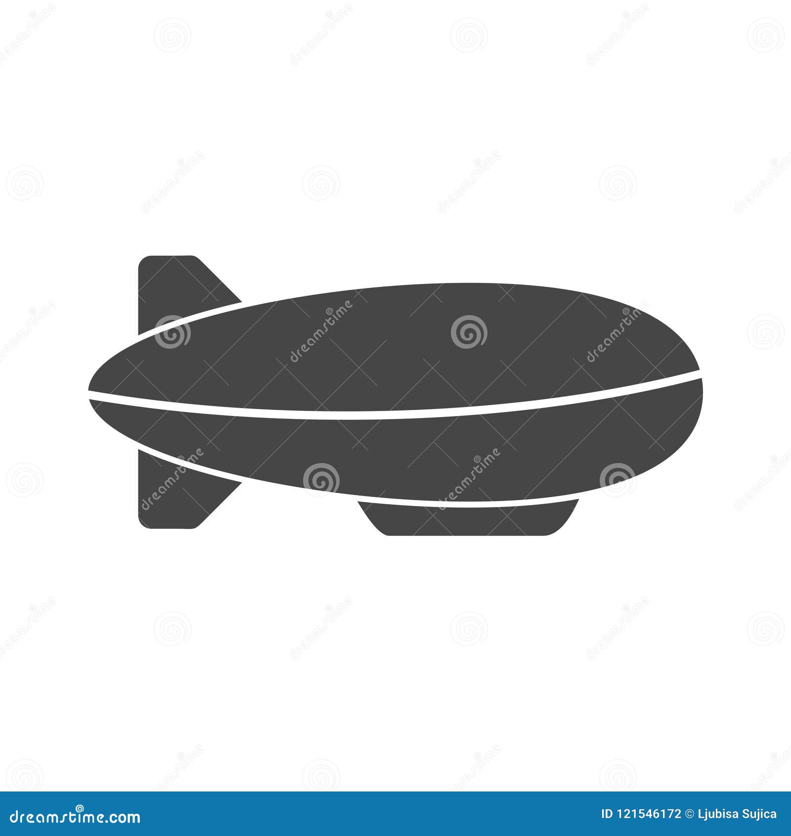 Airship Isolated on White Vector Stock Vector - Illustration of vector ...