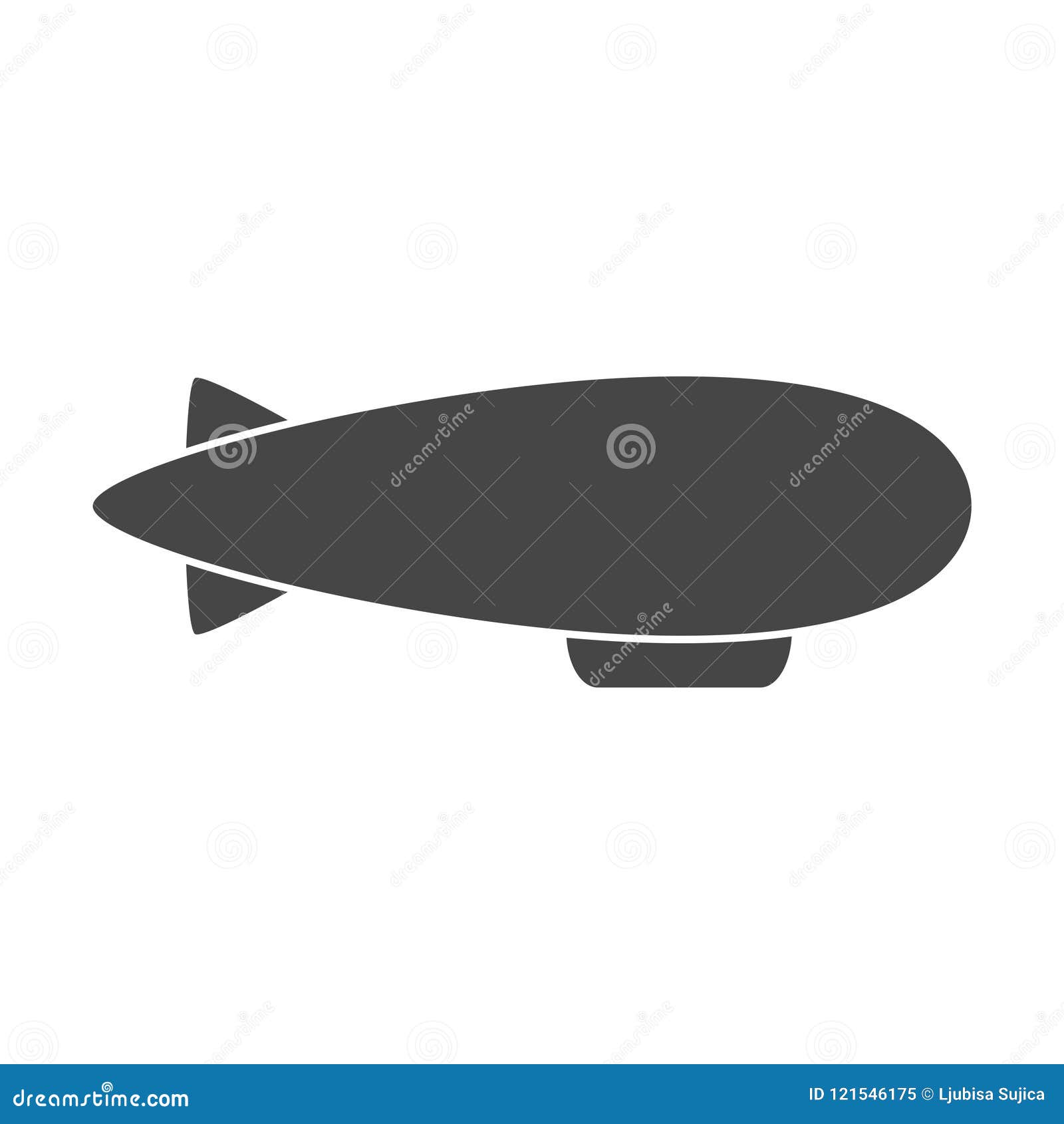 Airship Isolated on White Vector Stock Vector - Illustration of icon ...